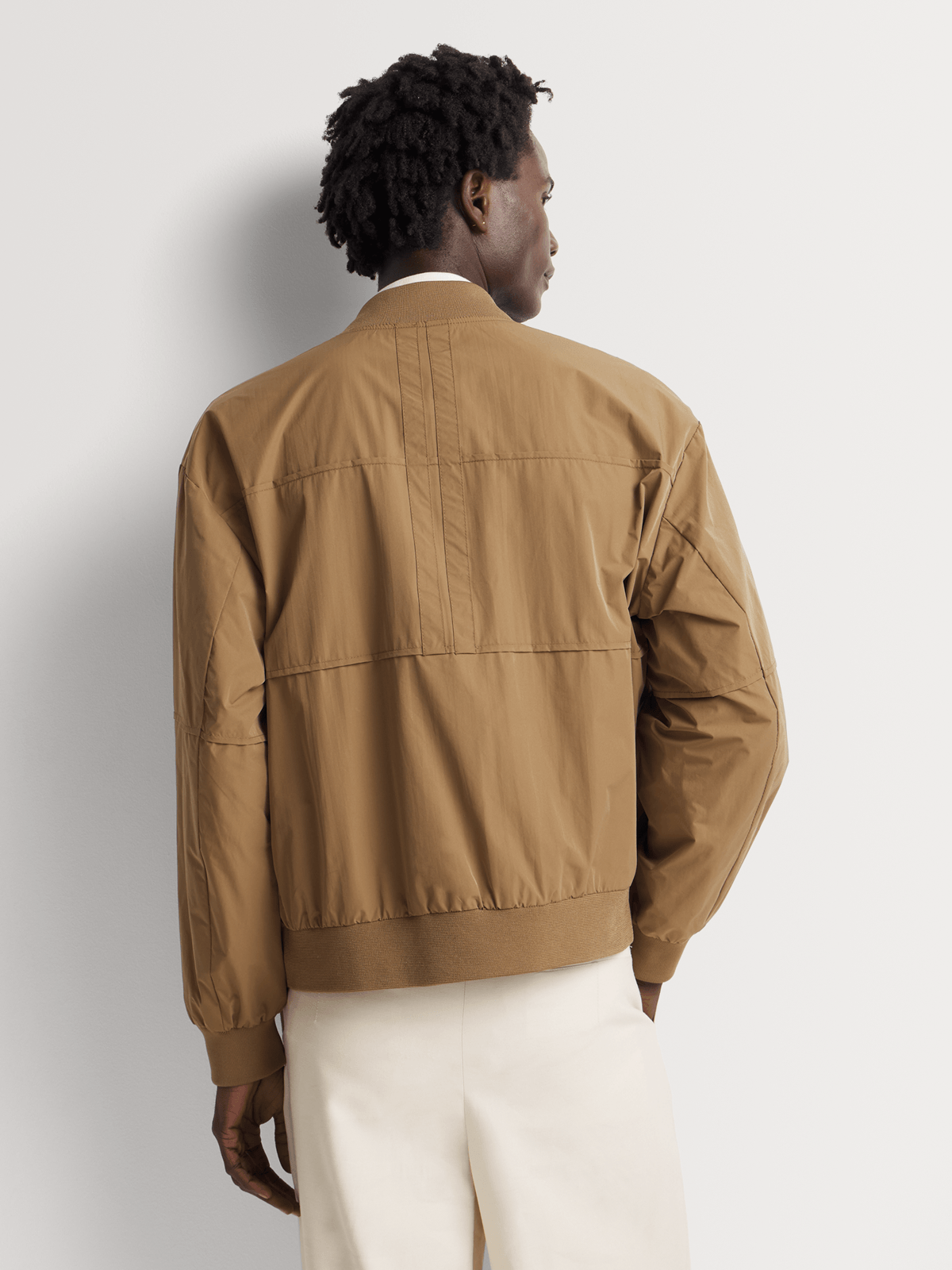Markham Men's Smart Concealed Placket Camel Bomber Jacket | Bash