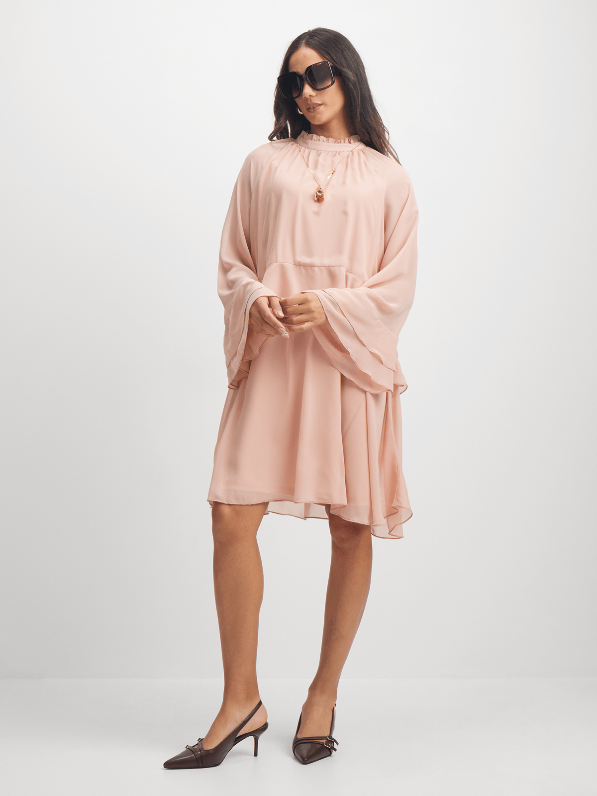 Exact Women's Dusty Pink Frill Dress | Bash