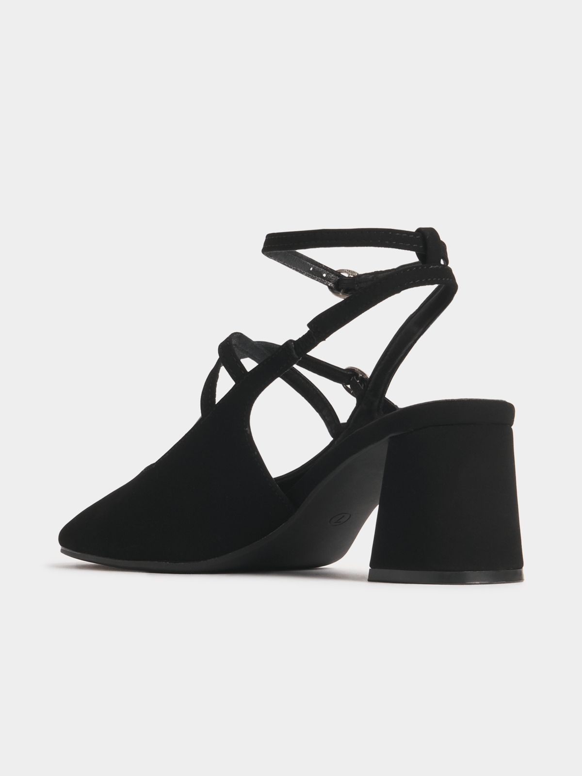 Jet Women's Black Patent Ankle Strap Block Heel | Bash