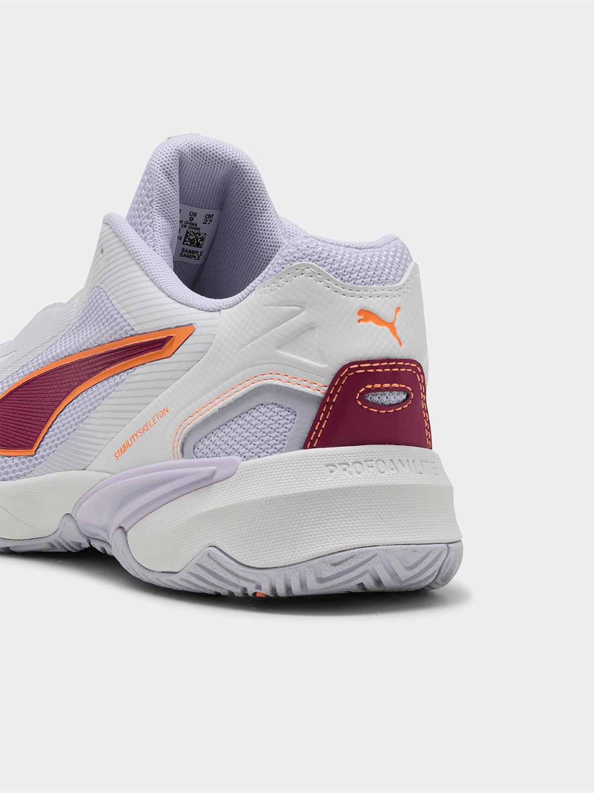 Puma Womens Solarstrike 4 White/Red Netball Shoes | Bash