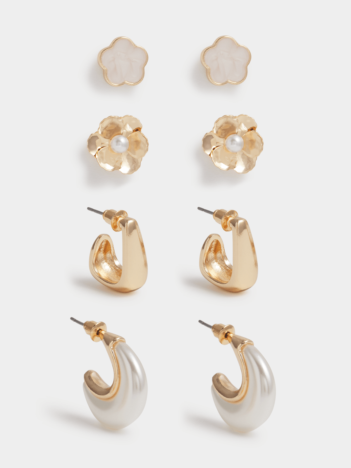 Clover Pearl Finished Multi Pack Earrings | Bash