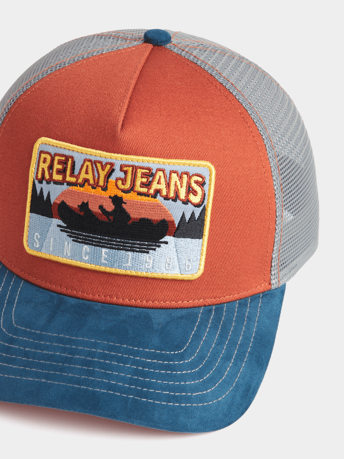 Relay Jeans Men's Colour Block Trucker Orange Cap | Bash