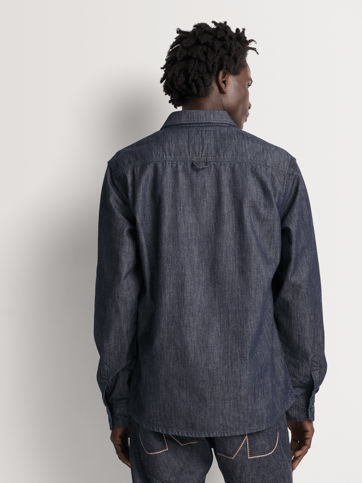 Relay Jeans Men's Patch Pocket Dark Denim Shirt | Bash