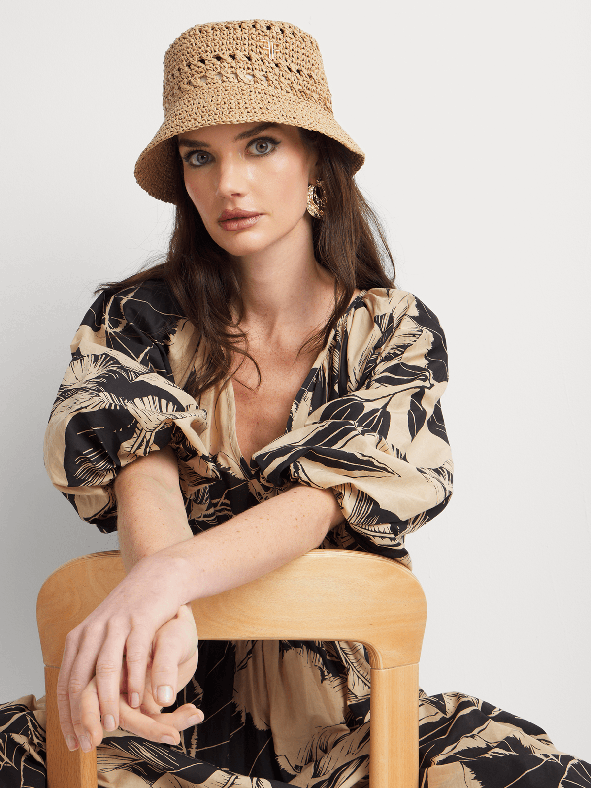 Crochet Straw Bucket Hat | Bash