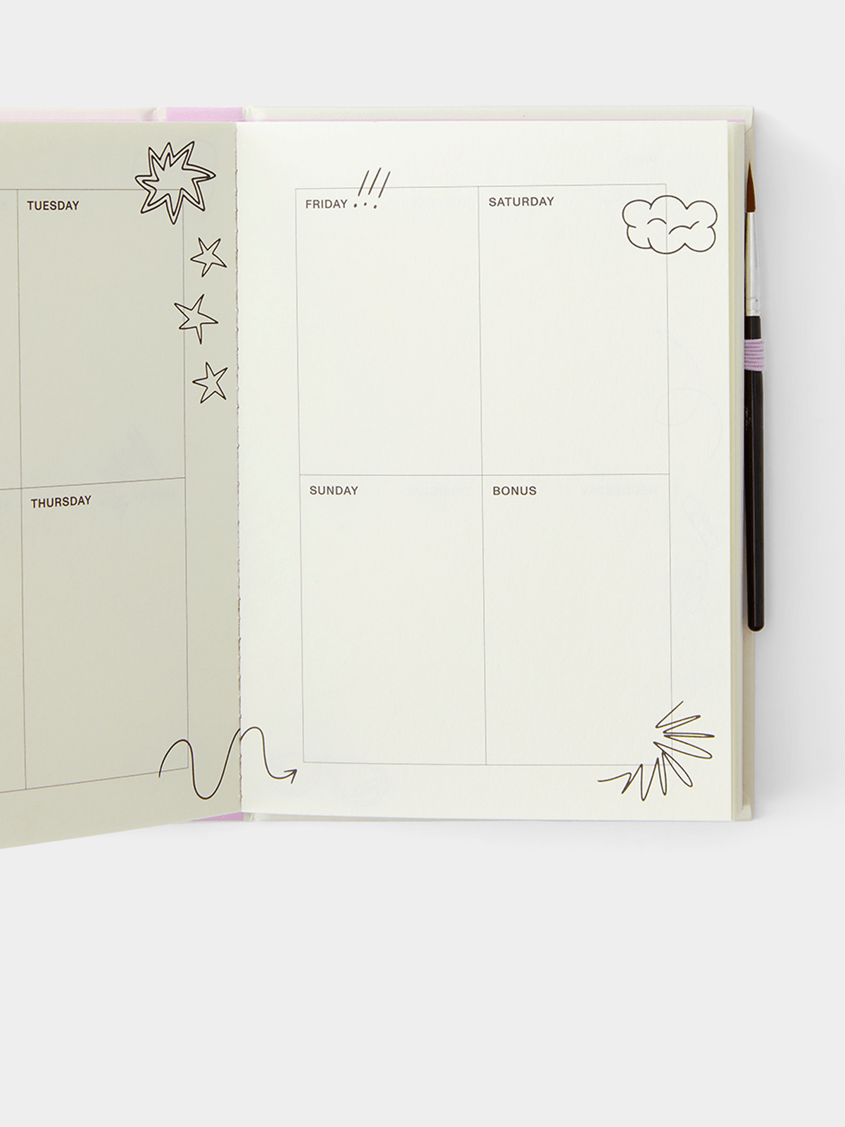 TYPO Blue Premium B6 Brush Strokes Activity Journal | Bash