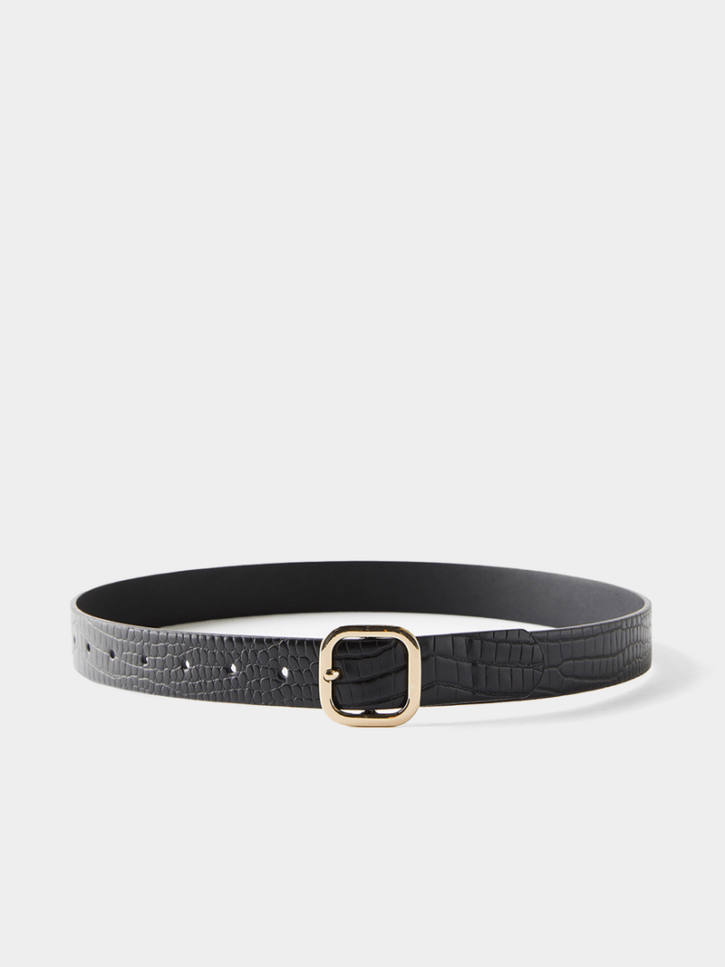 Women's Cotton On Black Slim Dad Belt | Bash