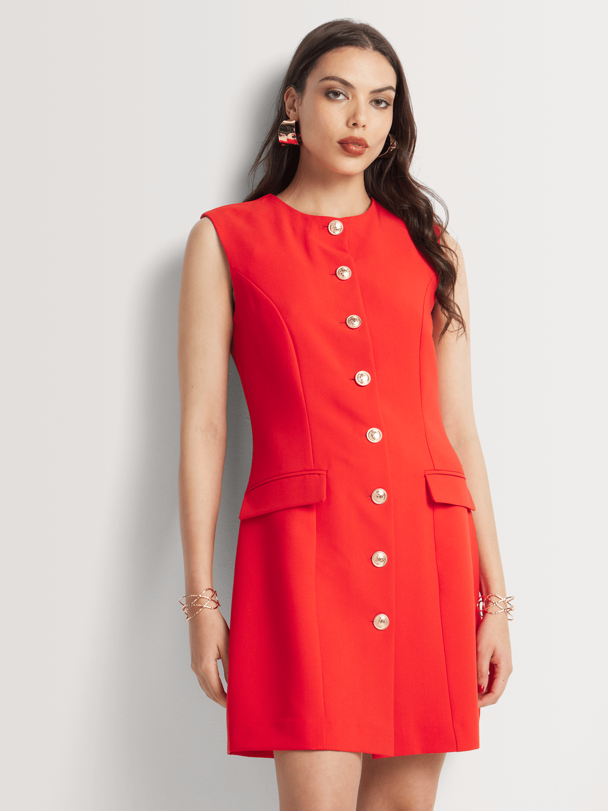 Button Through Shift Dress | Bash