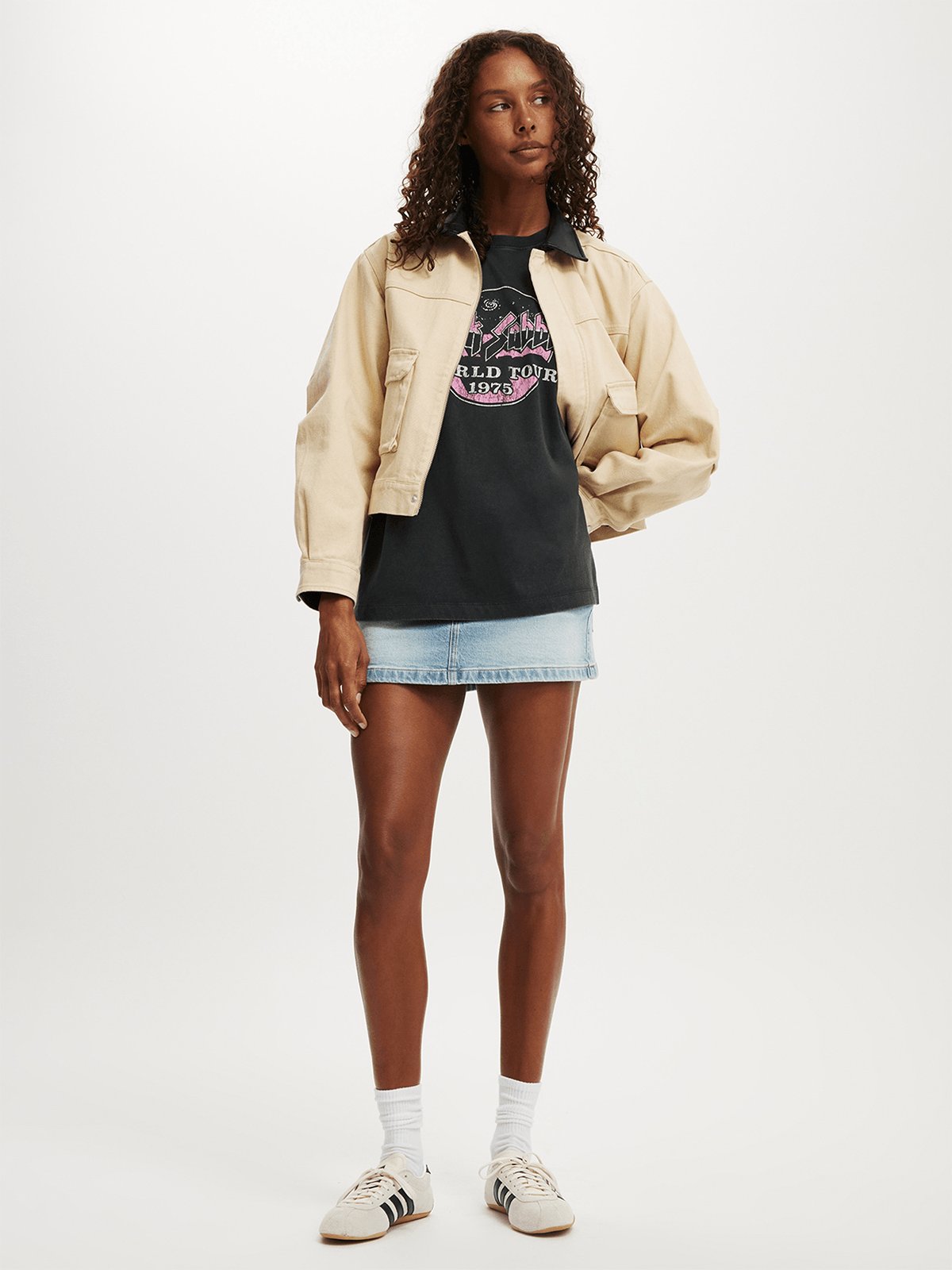 Women's Cotton On charcoal The Lcn Music Boxy Graphic Tee | Bash