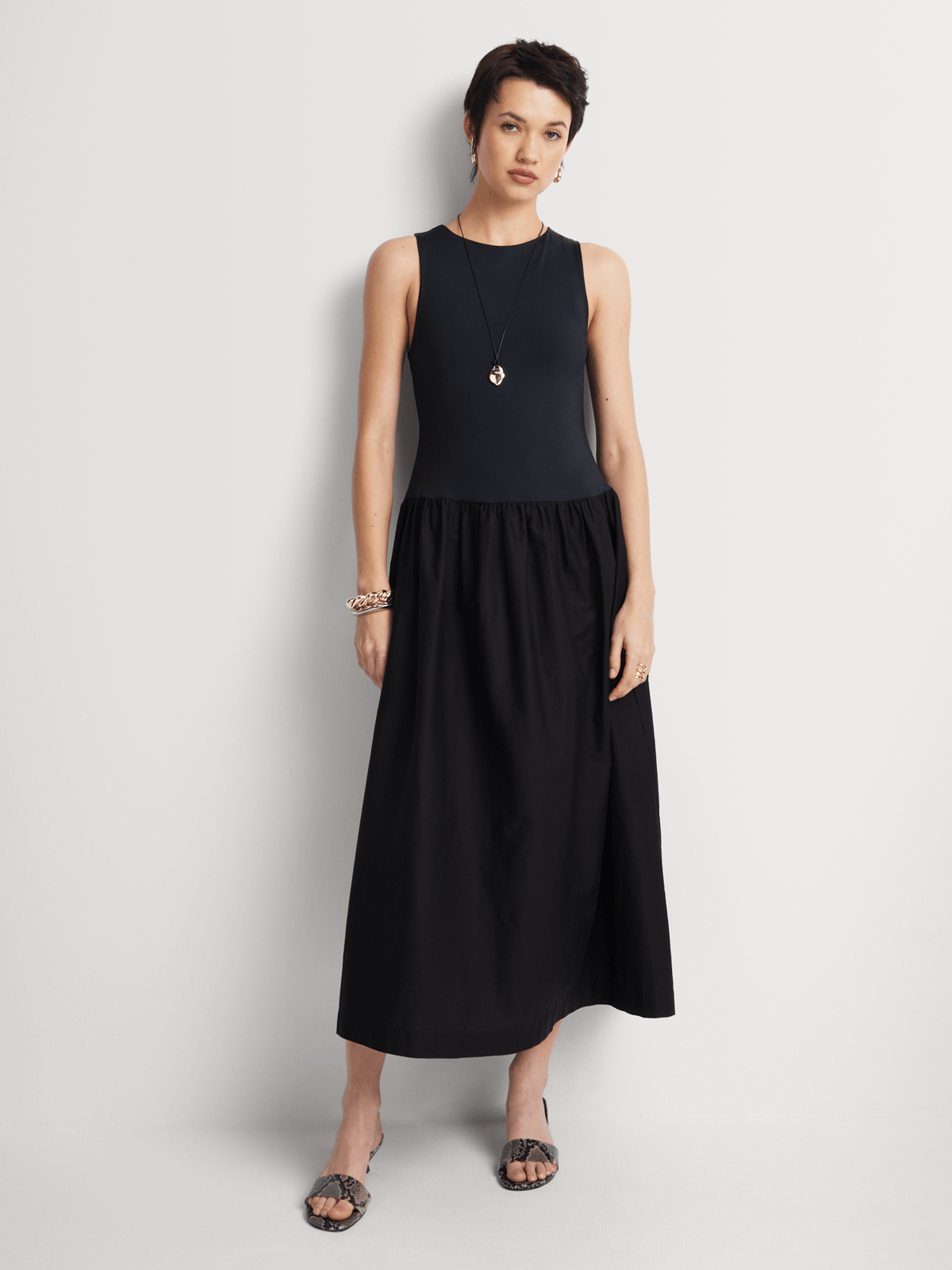 Fit & Flare Combo Dress | Bash