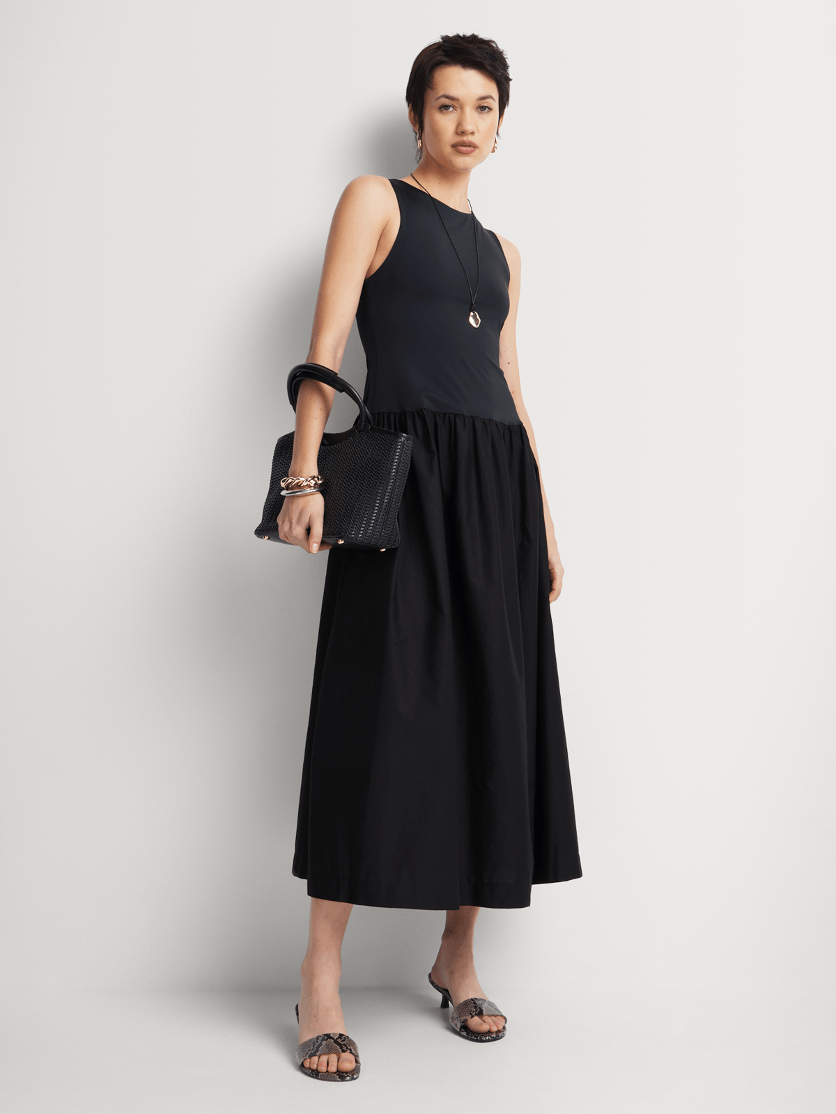 Fit & Flare Combo Dress | Bash