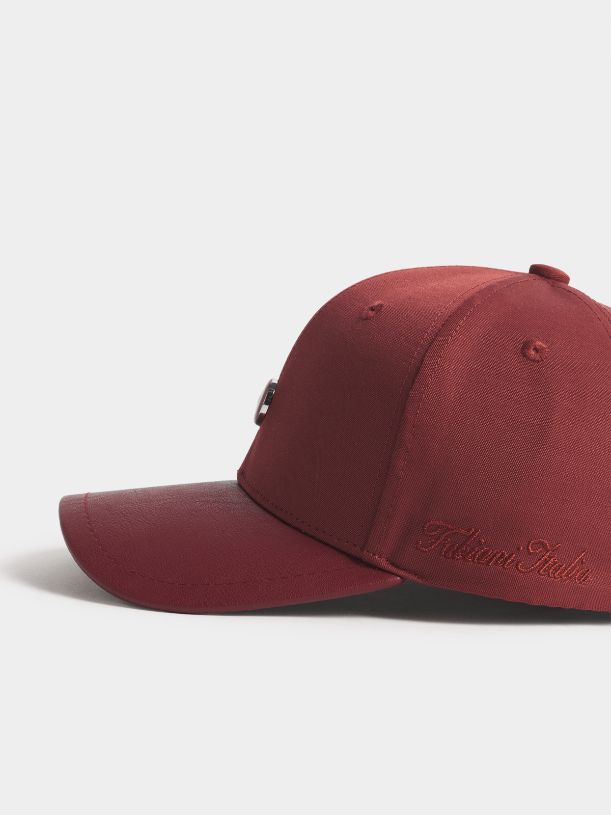 Fabiani Men's Oxblood Canvas Peak Cap | Bash