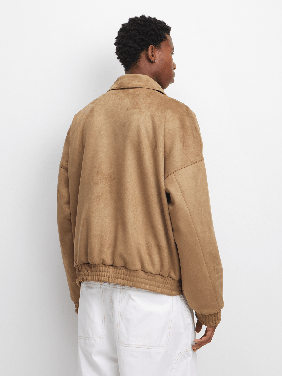 The FIX Men's Natural Suede Bomber Jacket | Bash