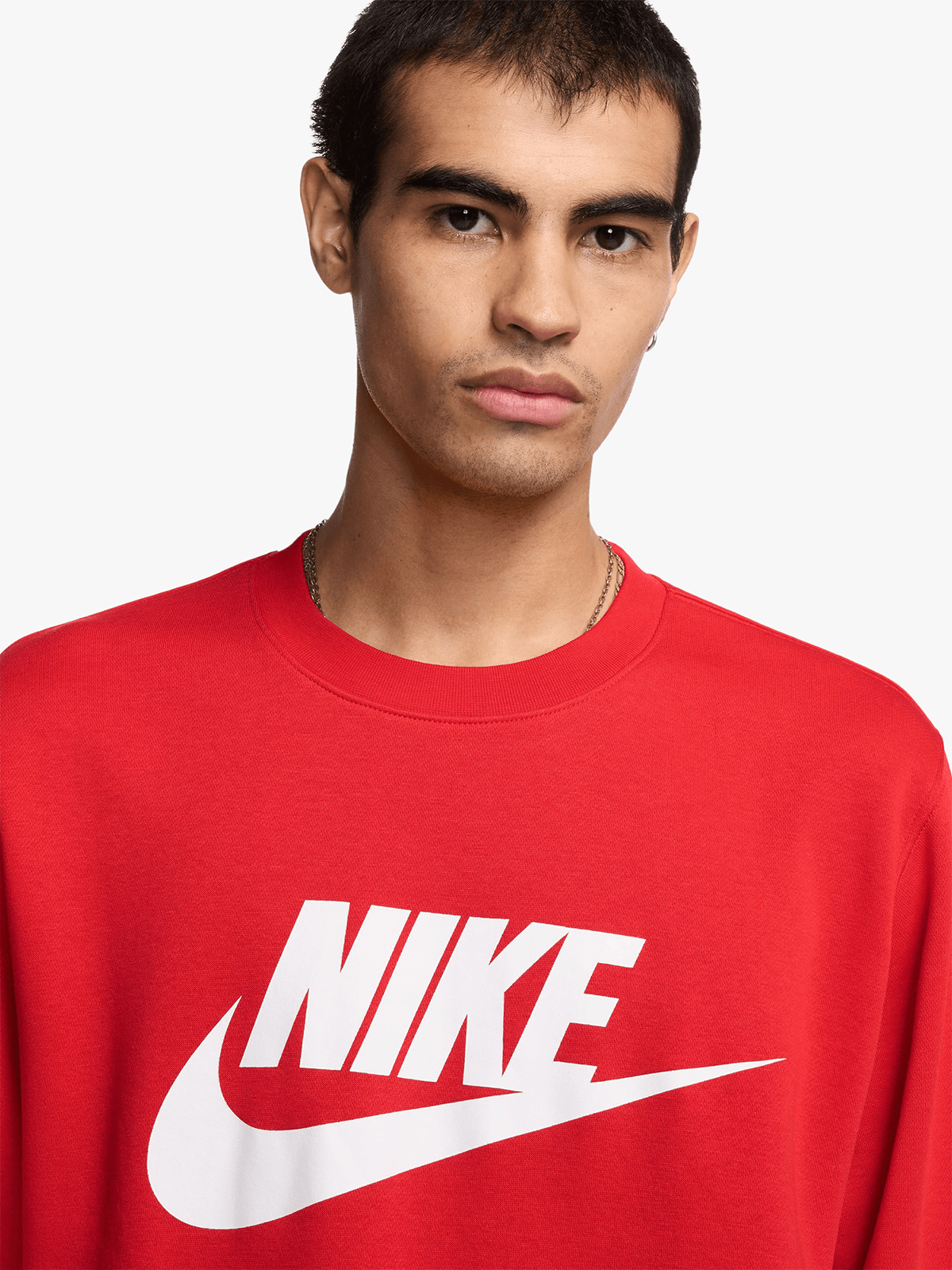 Nike Men's Club BB Graphics Red Crew Sweatshirt | Bash