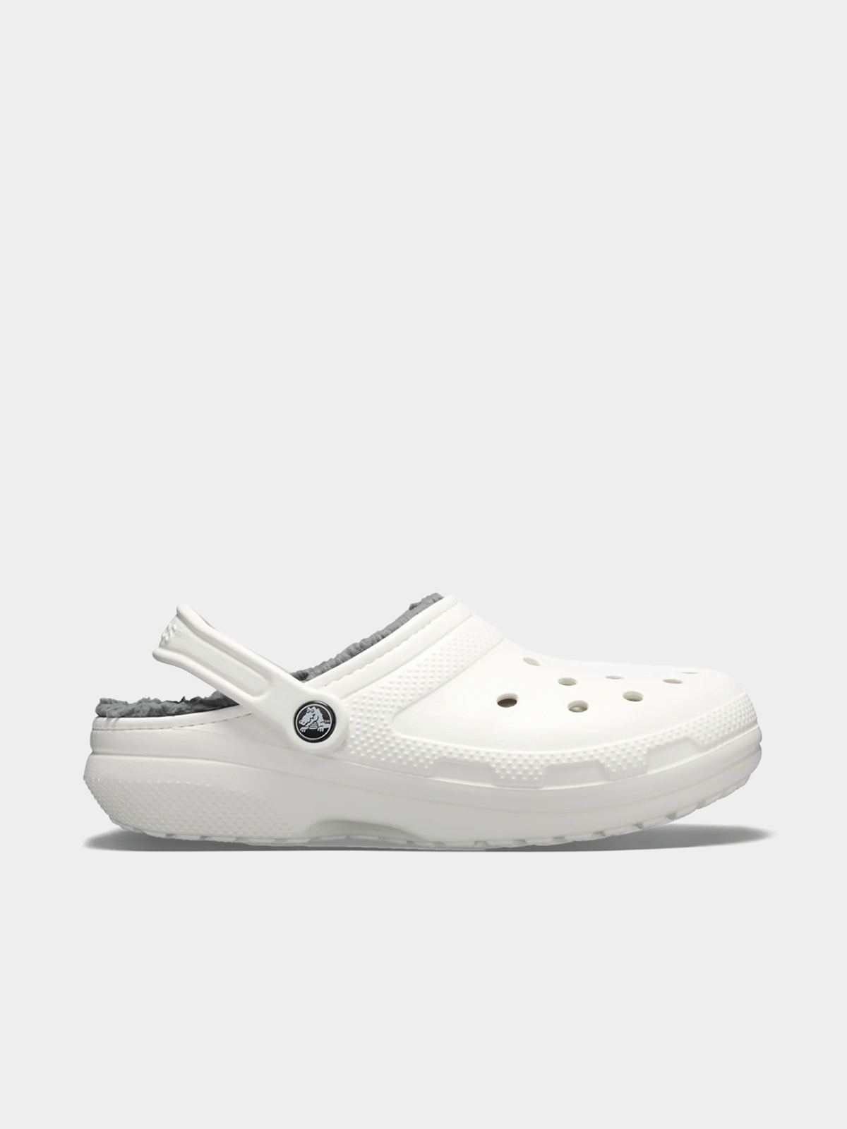 Crocs Women's Classic Lined White/Grey Clog | Bash