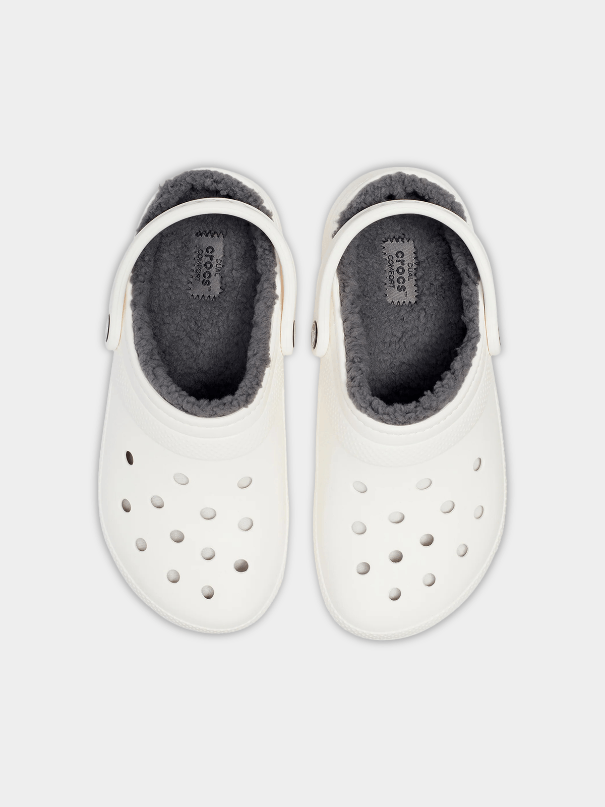 Crocs Women's Classic Lined White/Grey Clog | Bash
