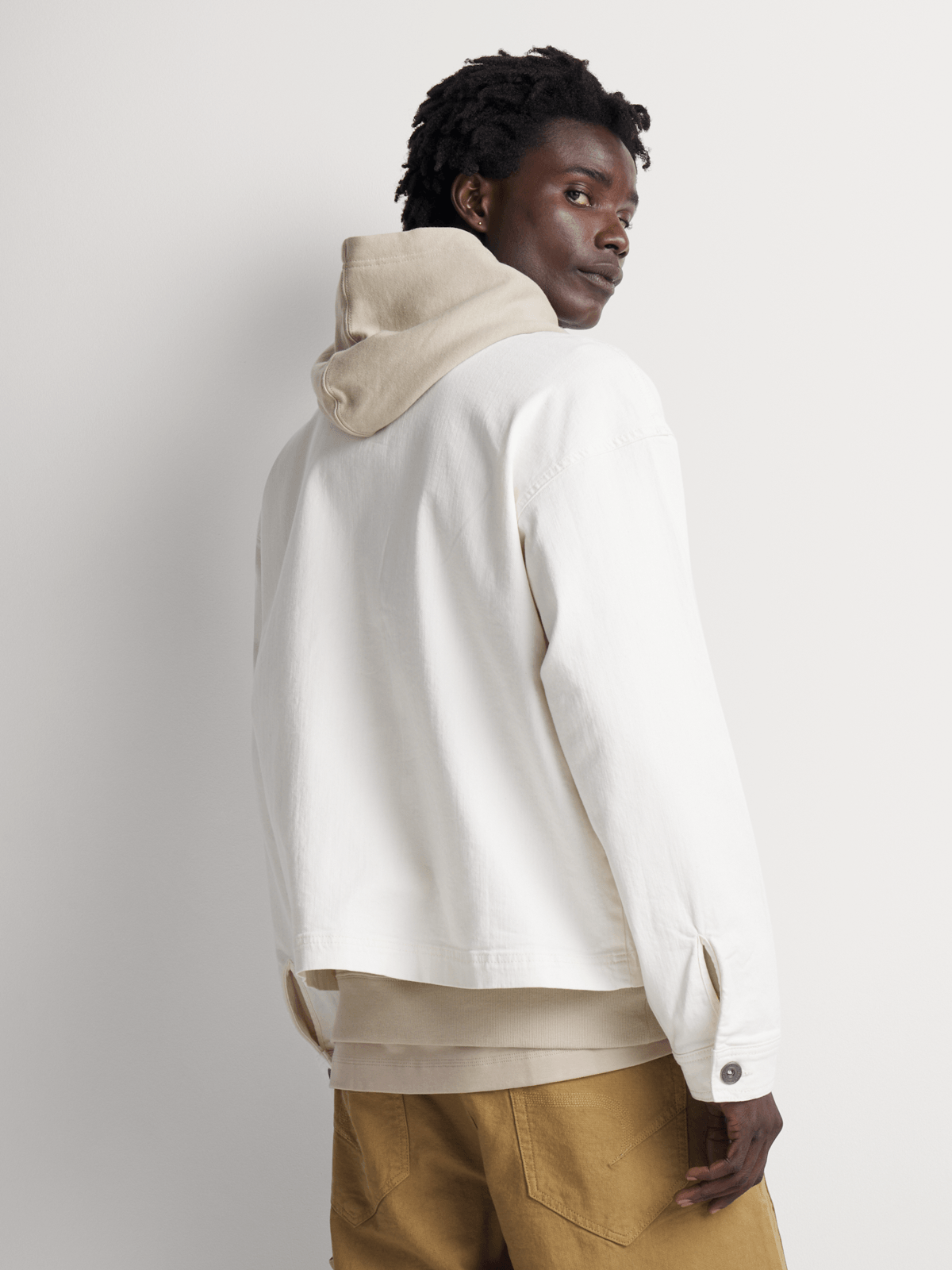 Relay Jeans Men's Boxy Cropped Ecru Denim Jacket | Bash