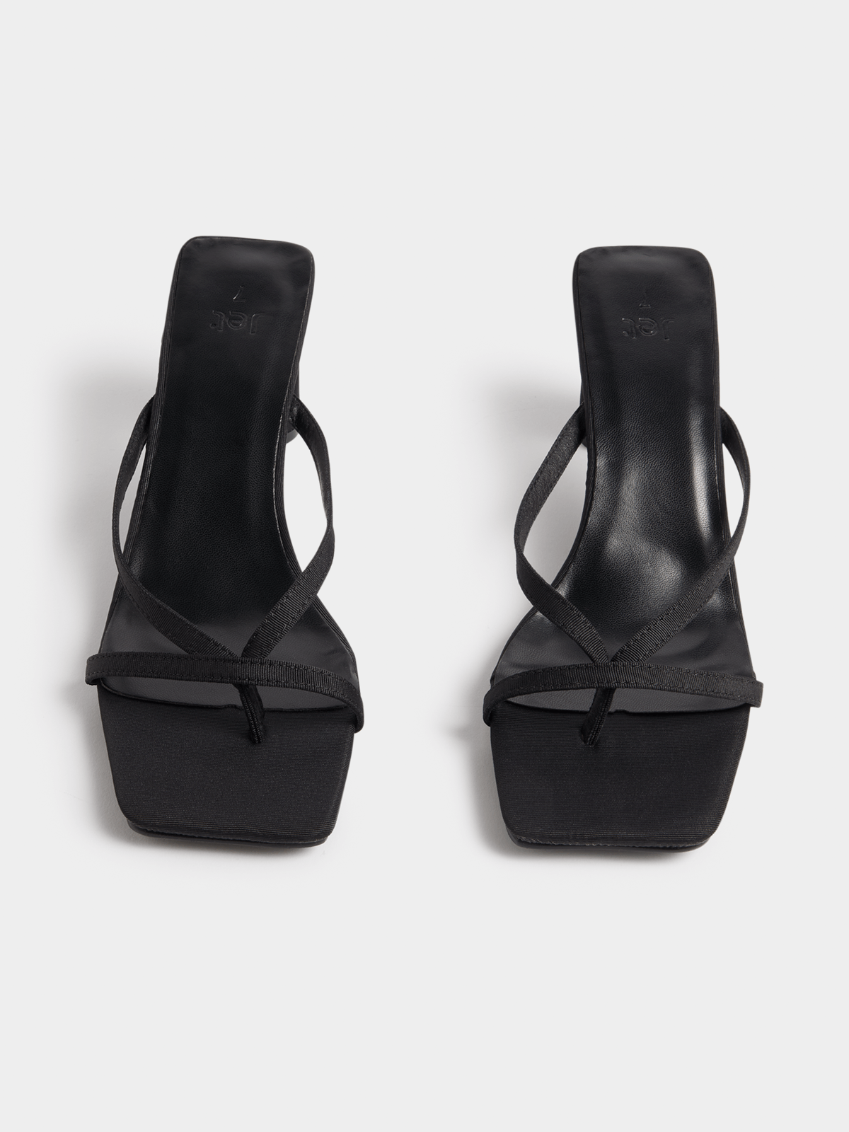 Jet Women's Black Textile Block Heel Sandals | Bash