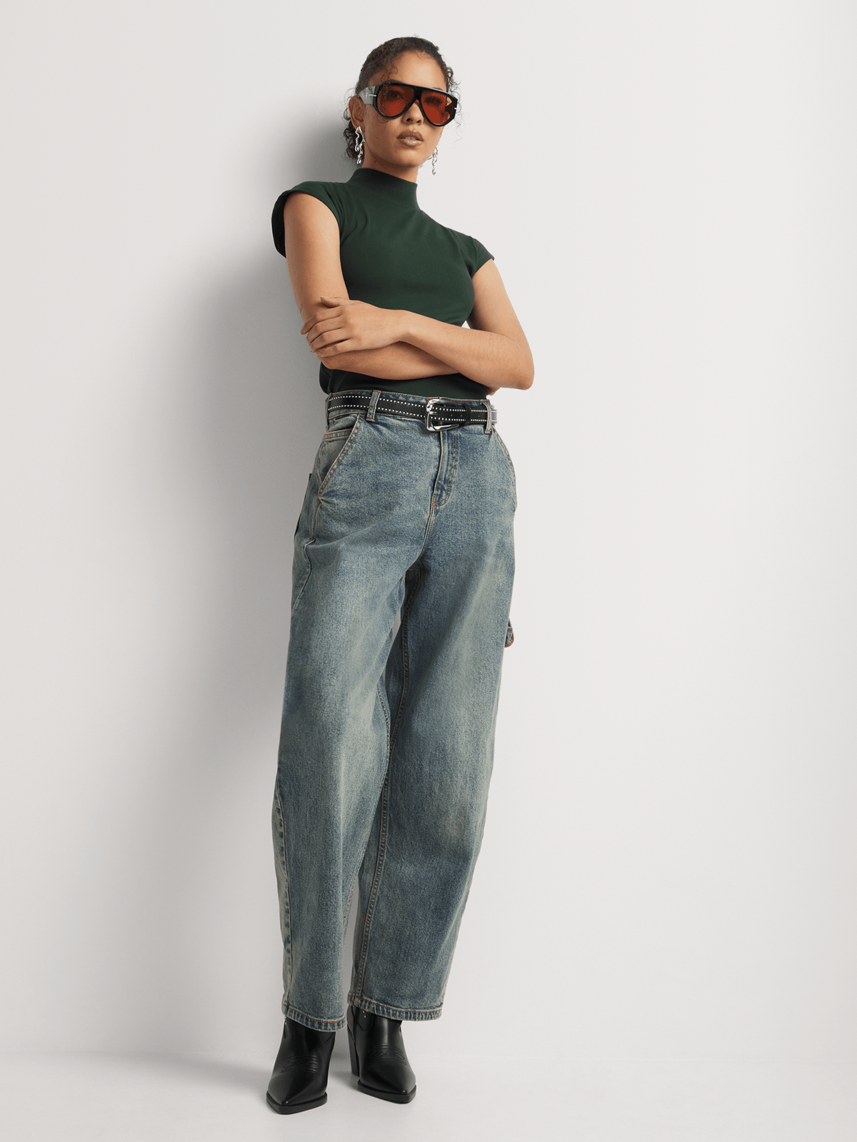 Highneck Extended Shoulder Top | Bash