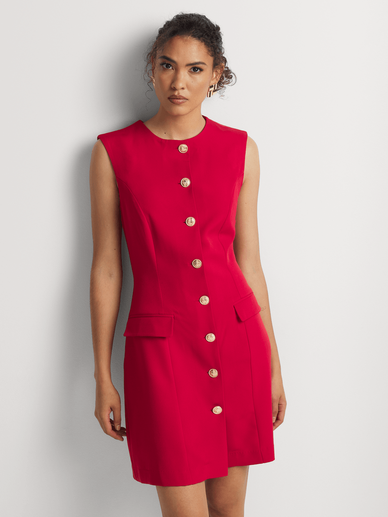 Button Through Shift Dress | Bash