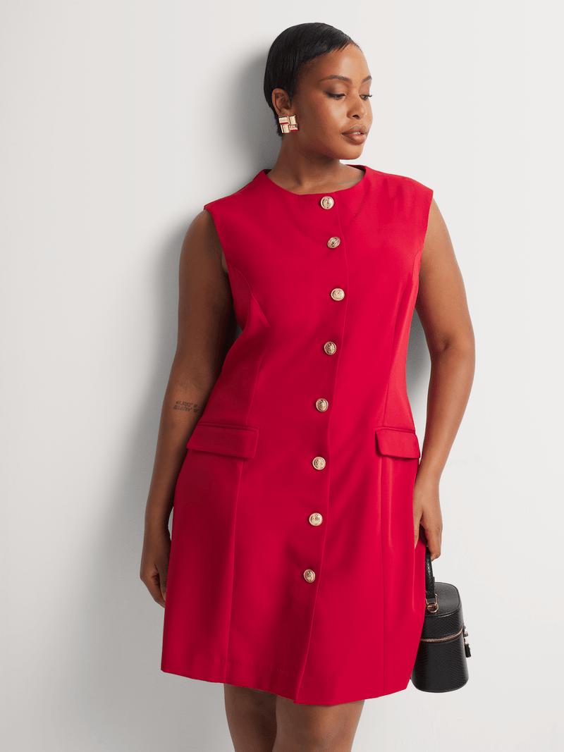 Button Through Shift Dress | Bash