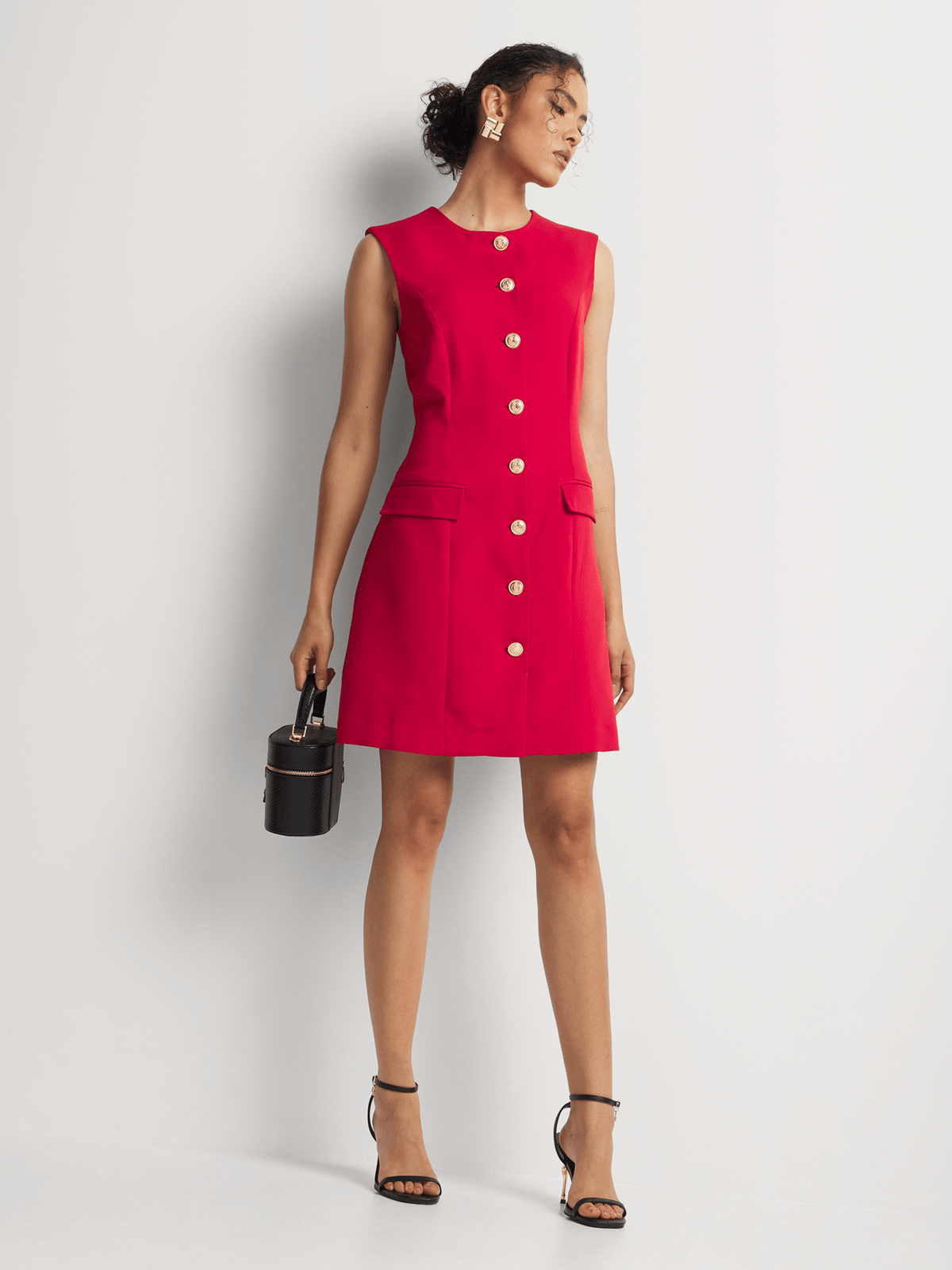 Button Through Shift Dress | Bash