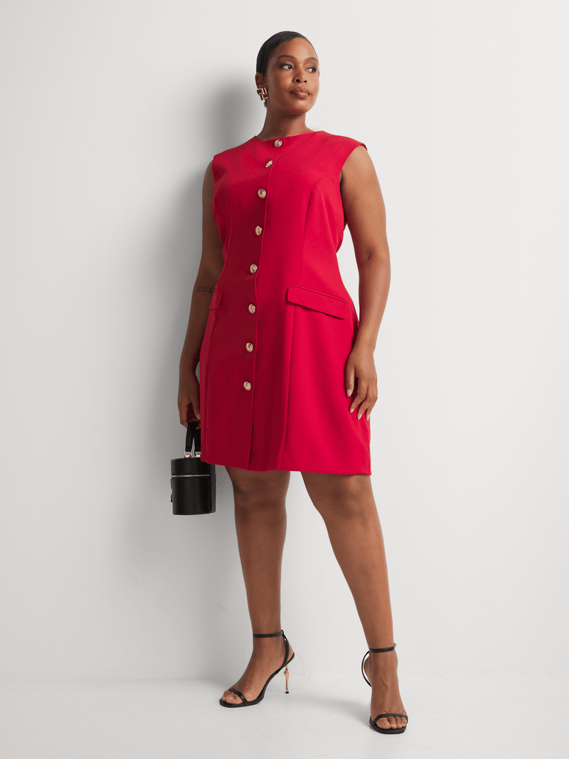 Button Through Shift Dress | Bash