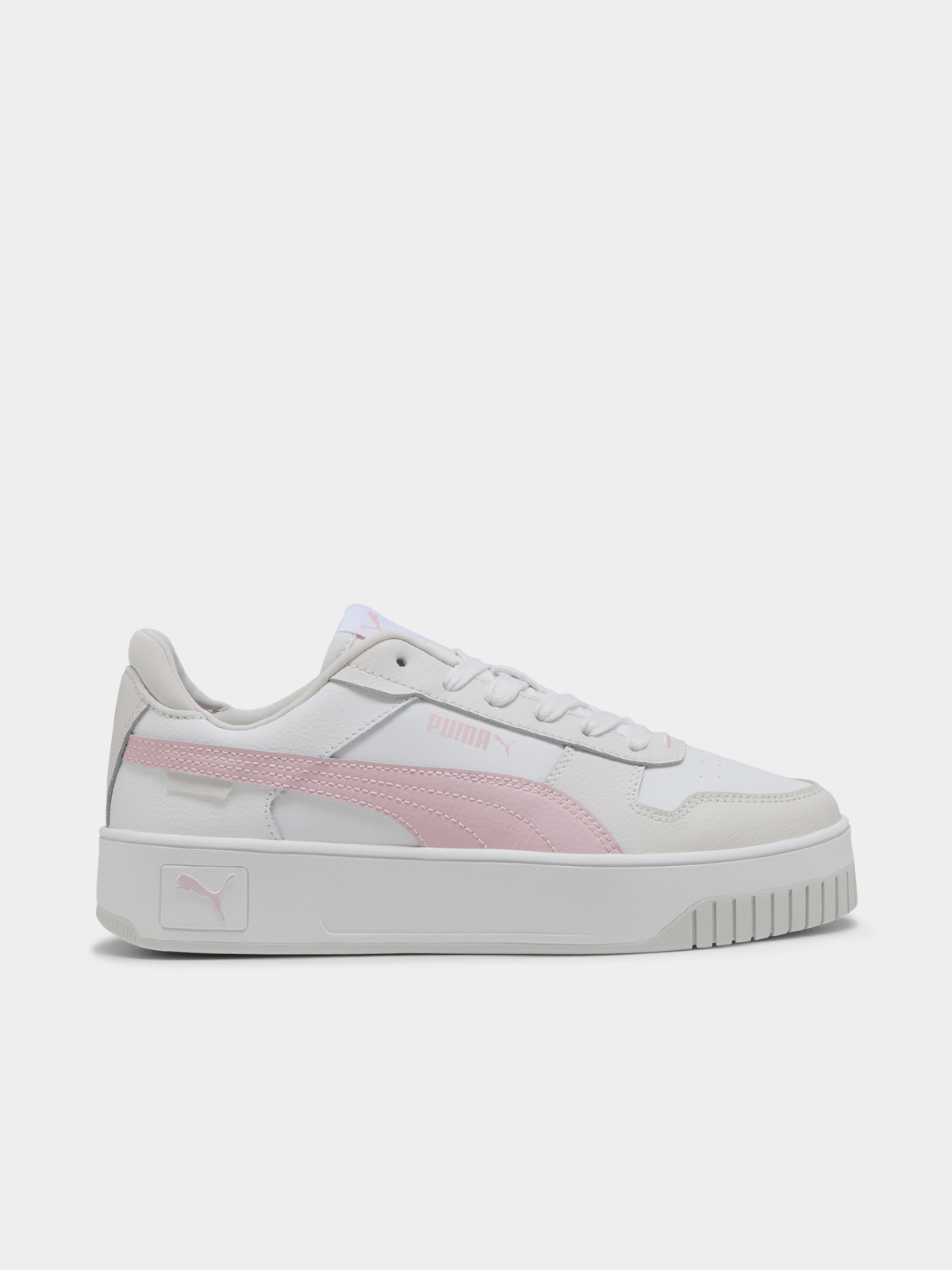 Puma Womens Carina Street White/Rose Mauve/Gray Sneakers | Bash