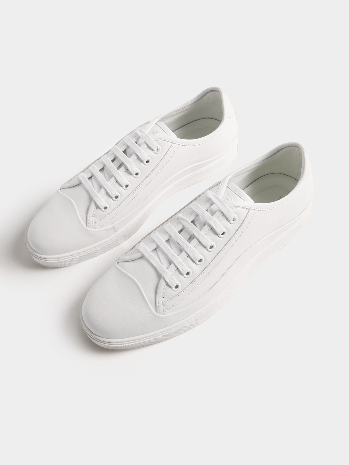 Fabiani Men's White Smart Toe Cap Court Sneakers | Bash