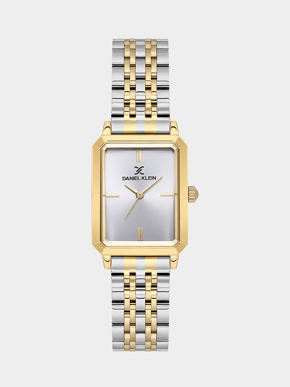 Daniel Klein Gold Plated Silver Tone Dial Rectangle Two-Tone Bracelet ...