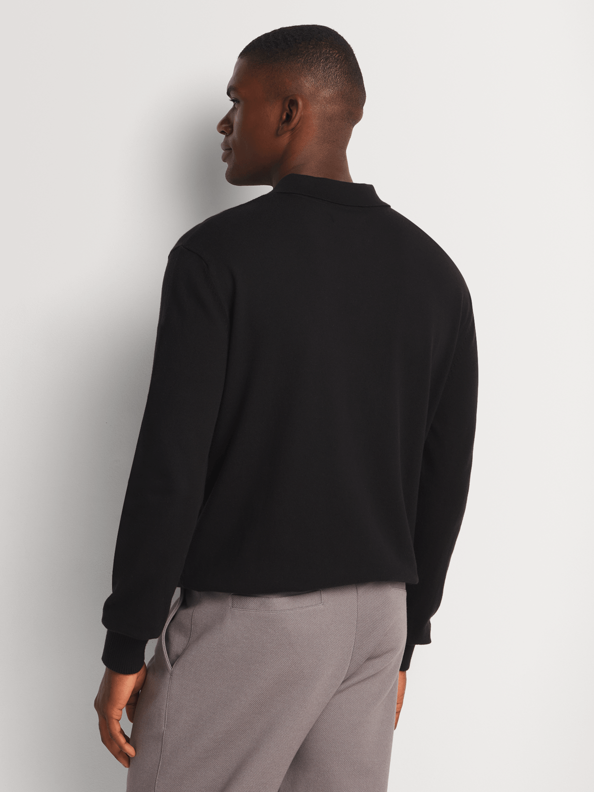 Markham Men's Longsleeve Black Knitwear Golfer | Bash