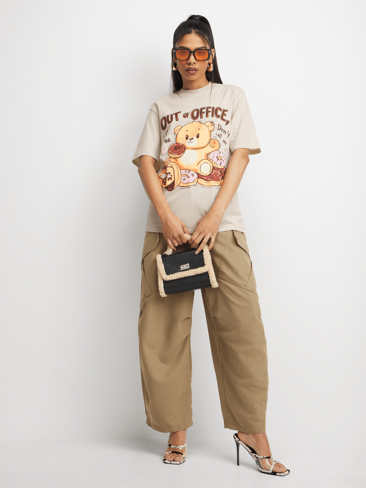 The FIX Women's Stone Out Of Office Teddy Graphic Top | Bash