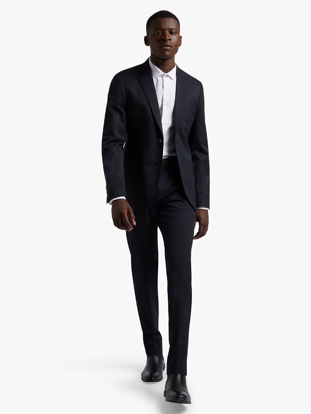 Markham Men's Slim Wool Blend Navy Suit Jacket | Bash