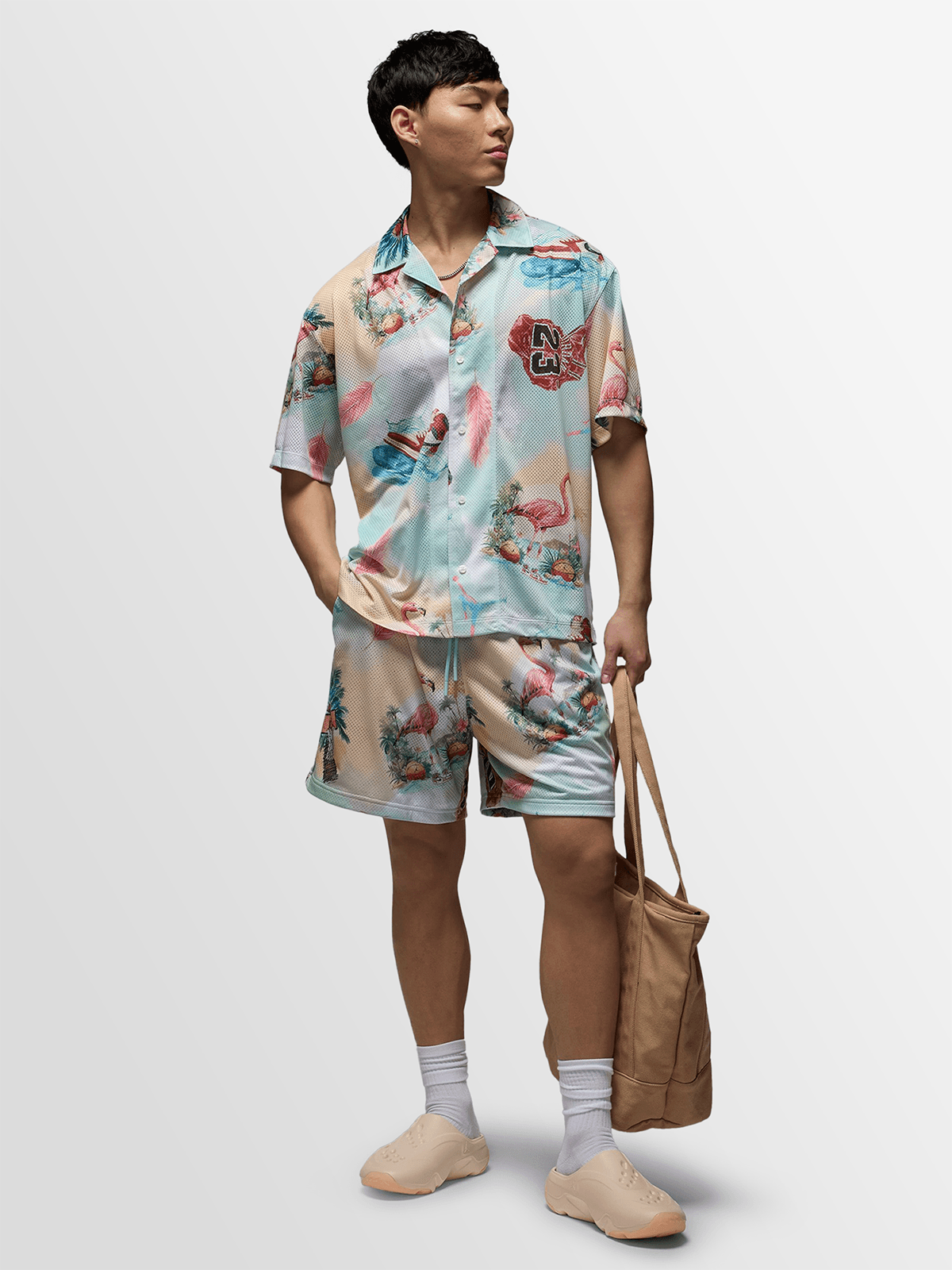 Jordan Men's Essentials Printed Camp Multicolour Shirt | Bash