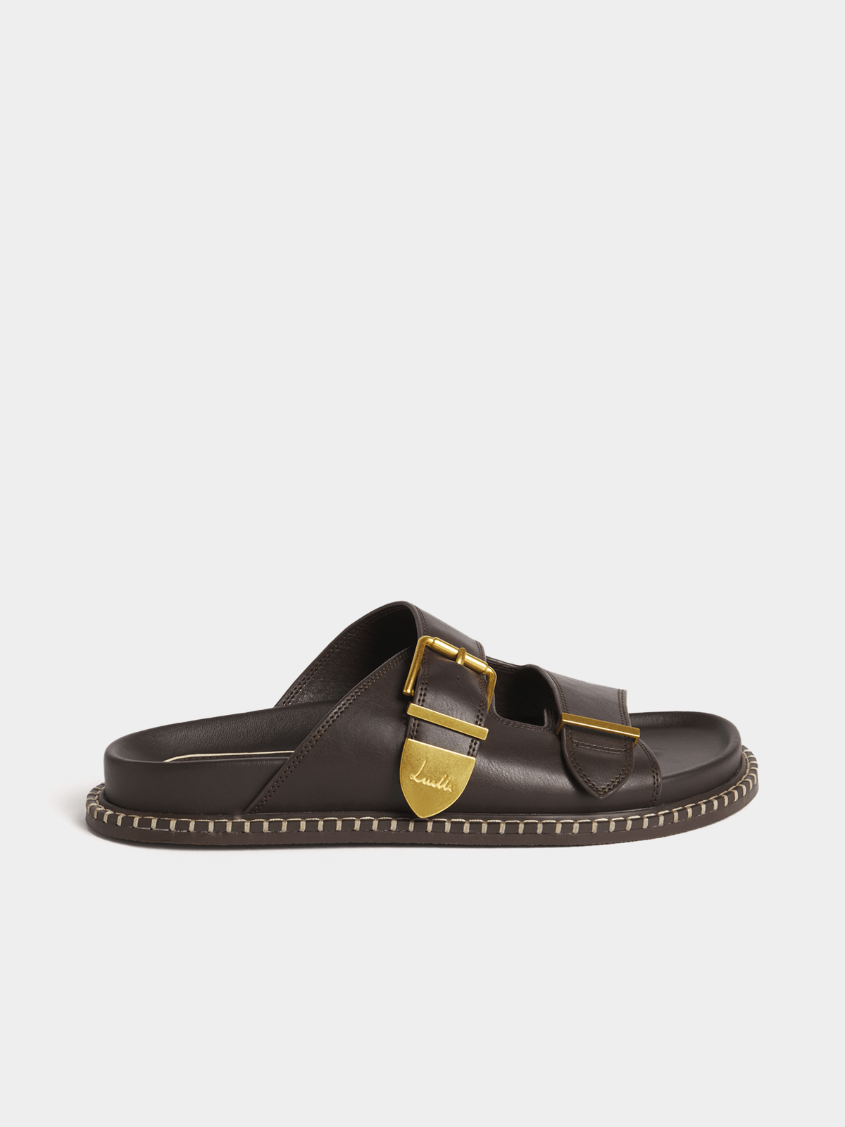 Luella Gold Buckle Moulded Sandals | Bash