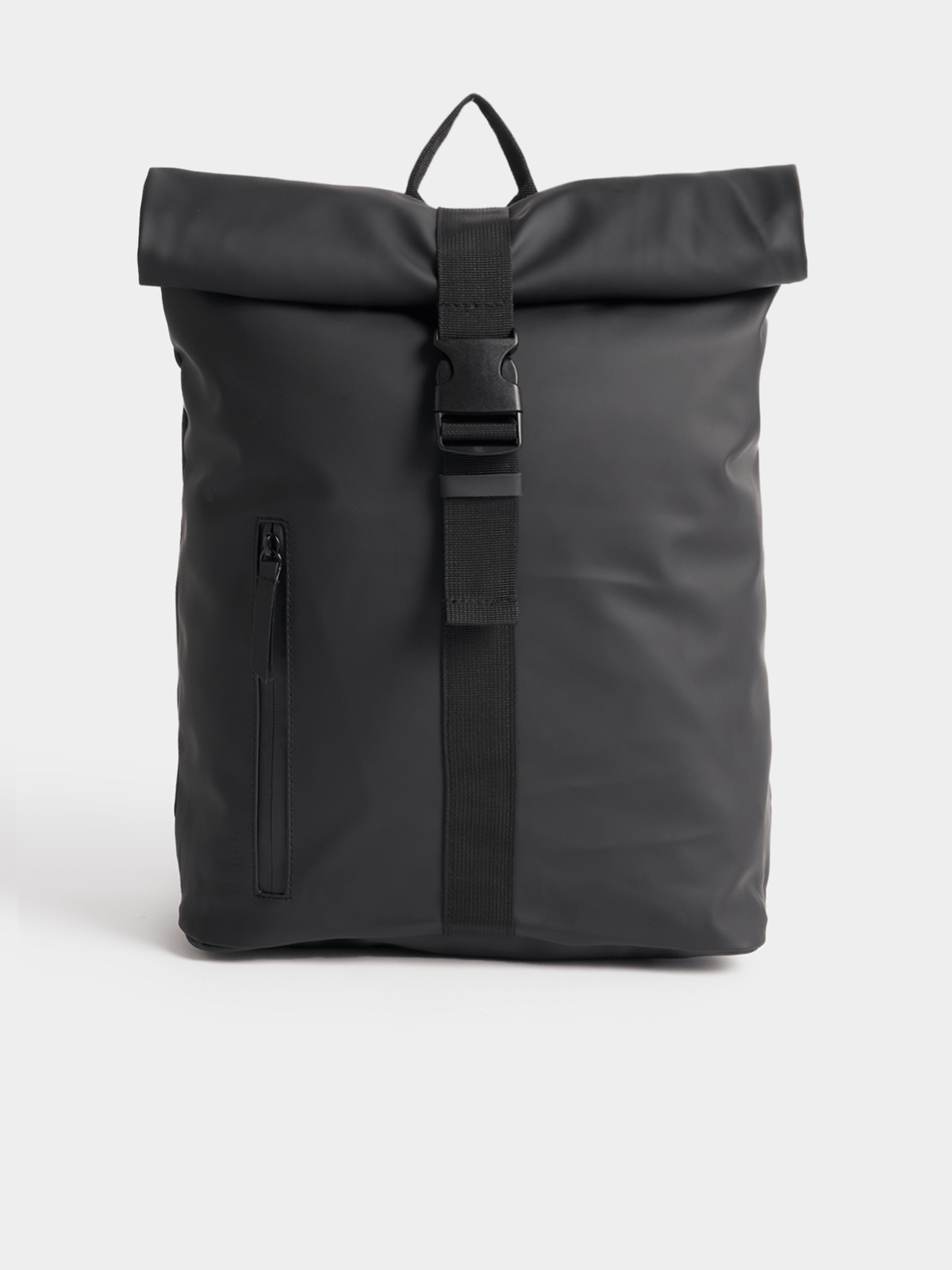 Markham Men's Rubber Foldover Black Backpack | Bash