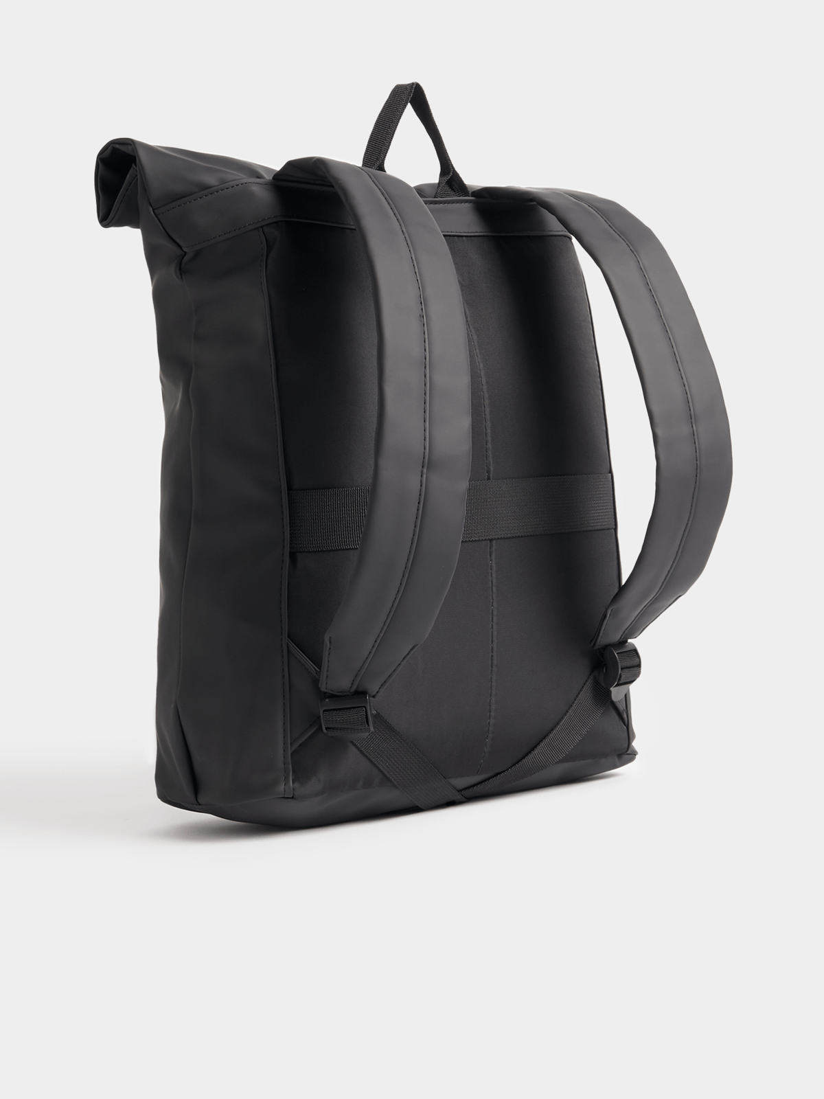 Markham Men's Rubber Foldover Black Backpack | Bash