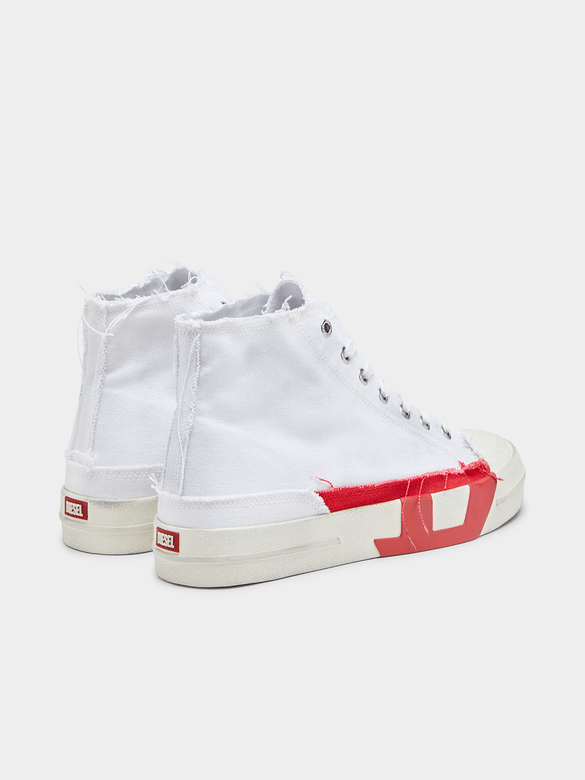 Men's Diesel White S-D-Verse Mid Sneakers | Bash