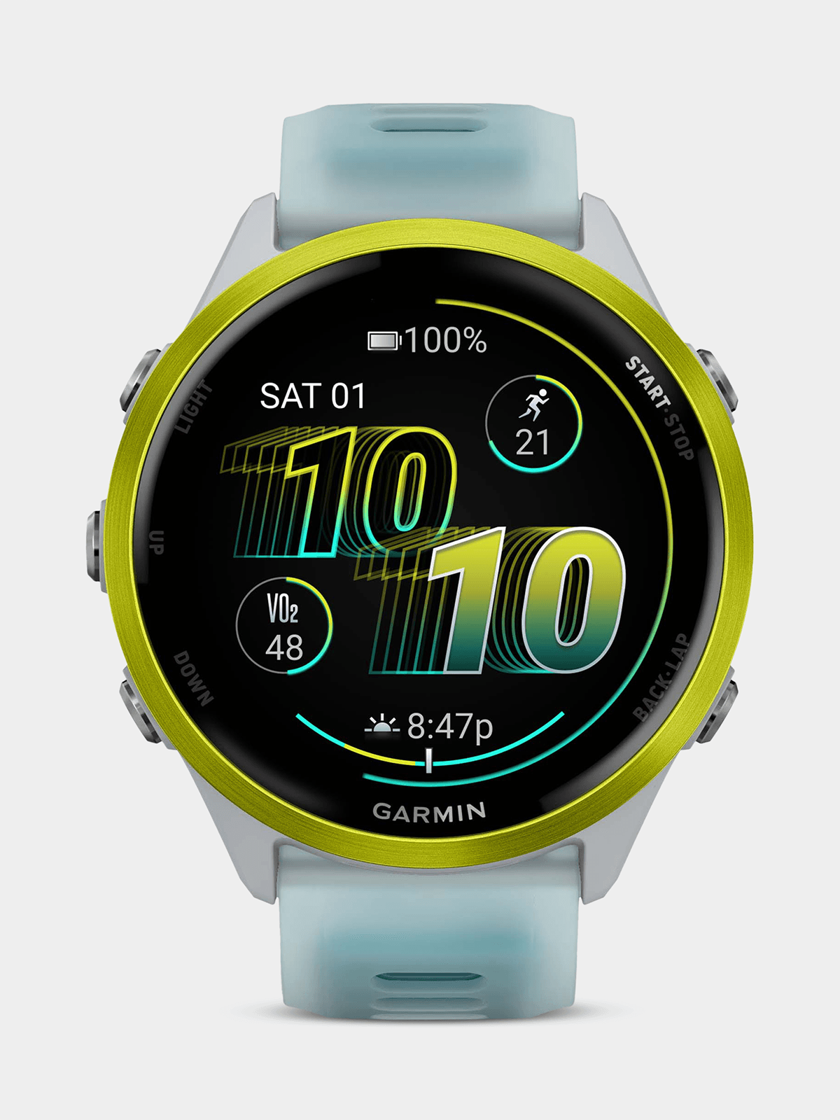 Garmin Forerunner 570 47mm Whitestone/AMP Yellow Smartwatch | Bash