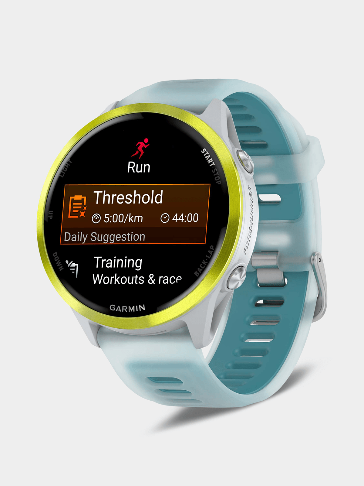 Garmin Forerunner 570 47mm Whitestone/AMP Yellow Smartwatch | Bash