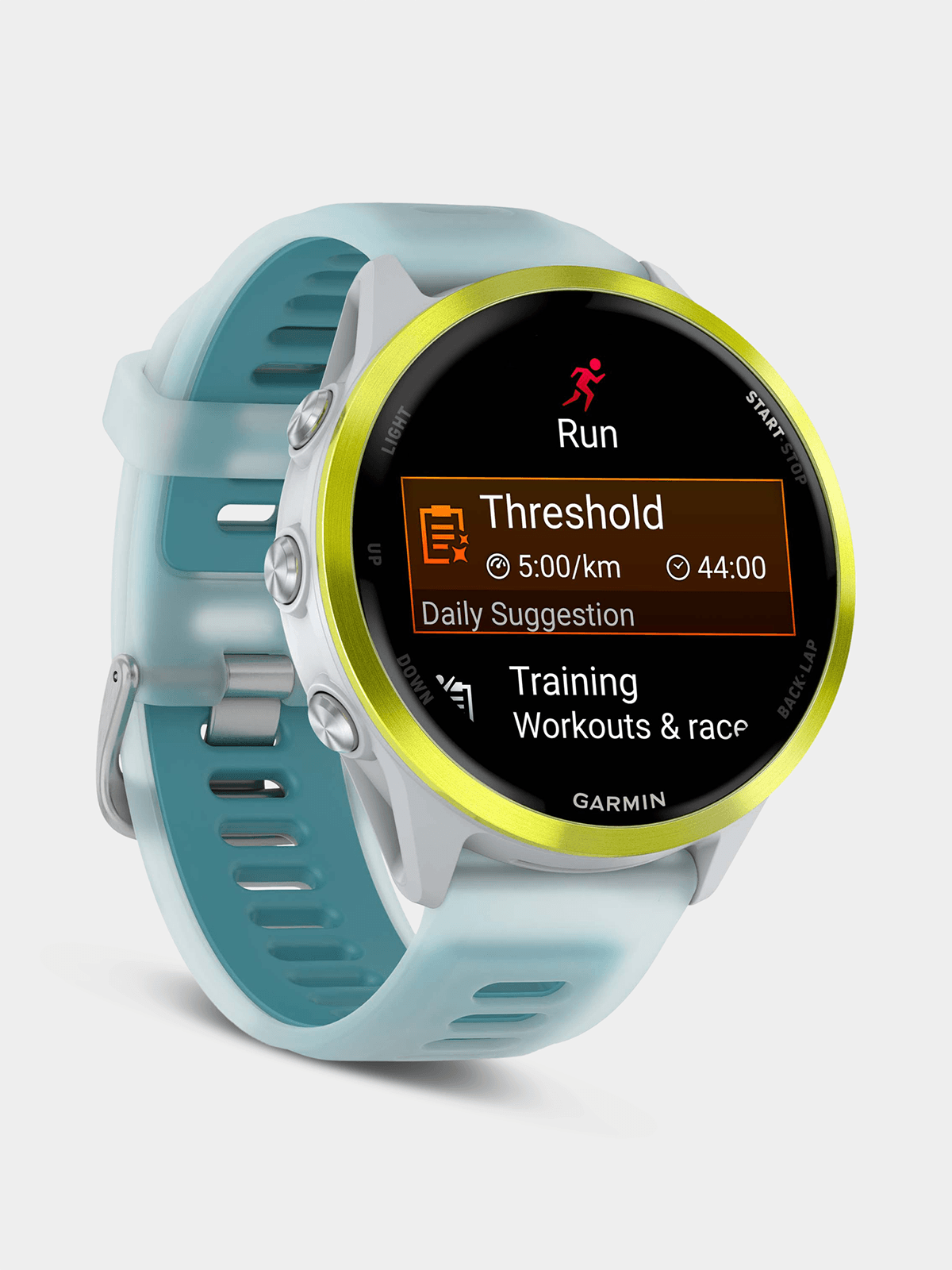 Garmin Forerunner 570 47mm Whitestone/AMP Yellow Smartwatch | Bash