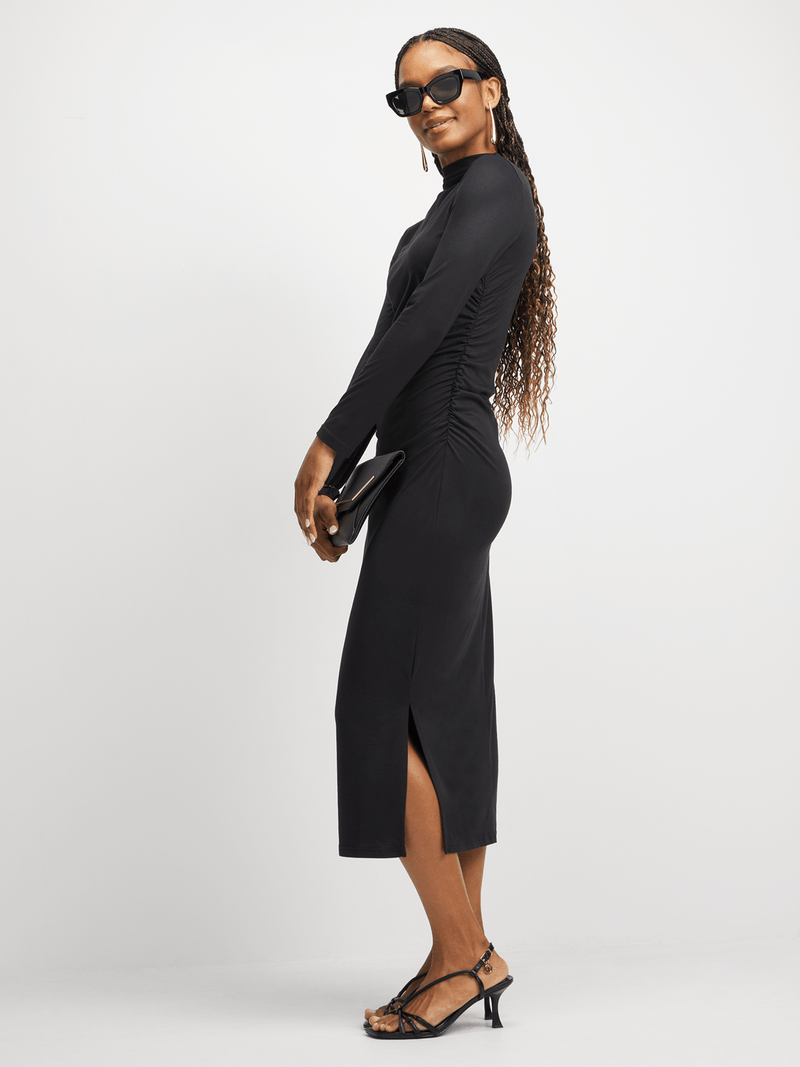 Exact Women's Black Ruched Bodycon Dress | Bash