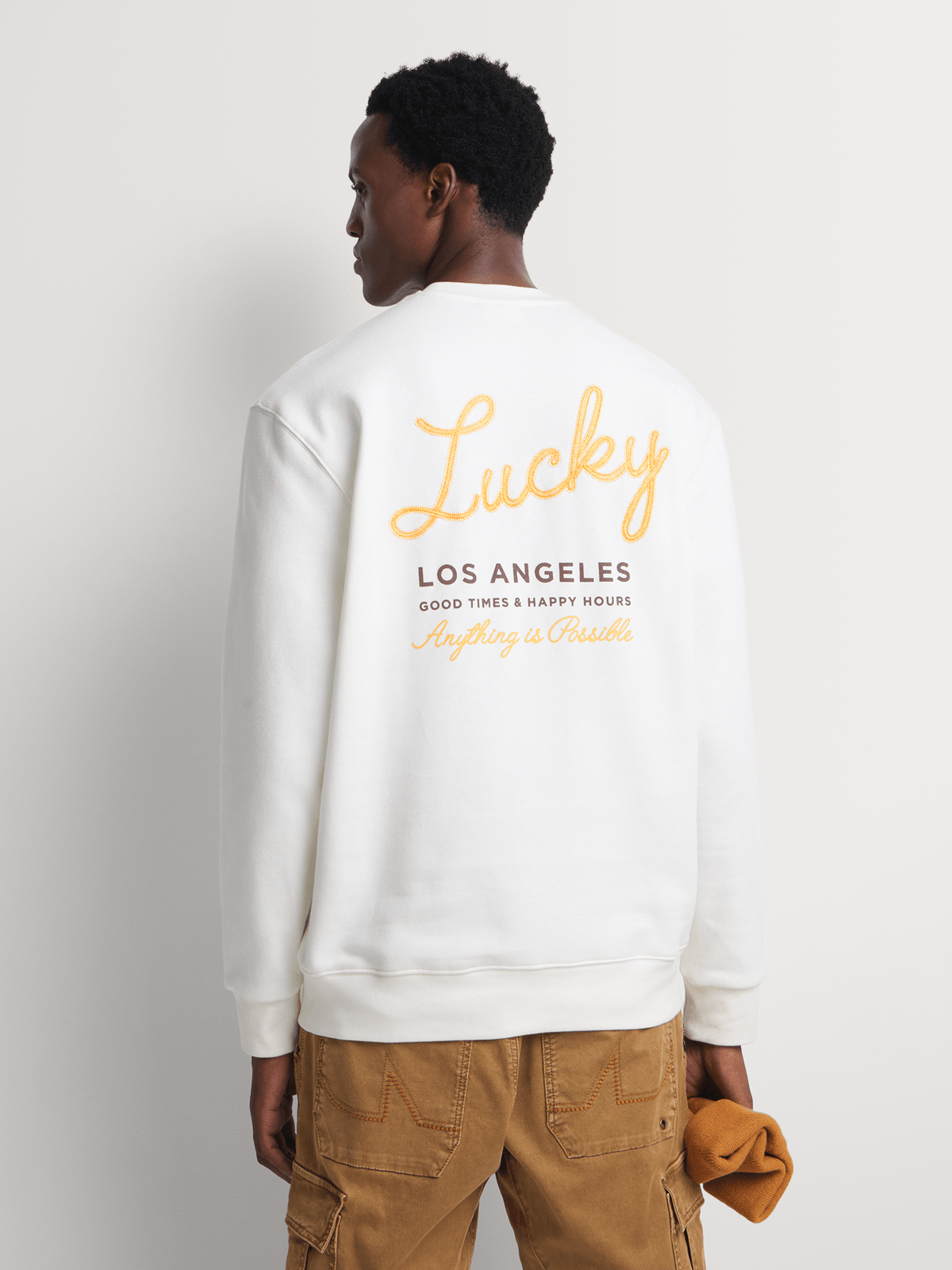 Markham Men's Lucky Graphic Natural Sweatshirt | Bash