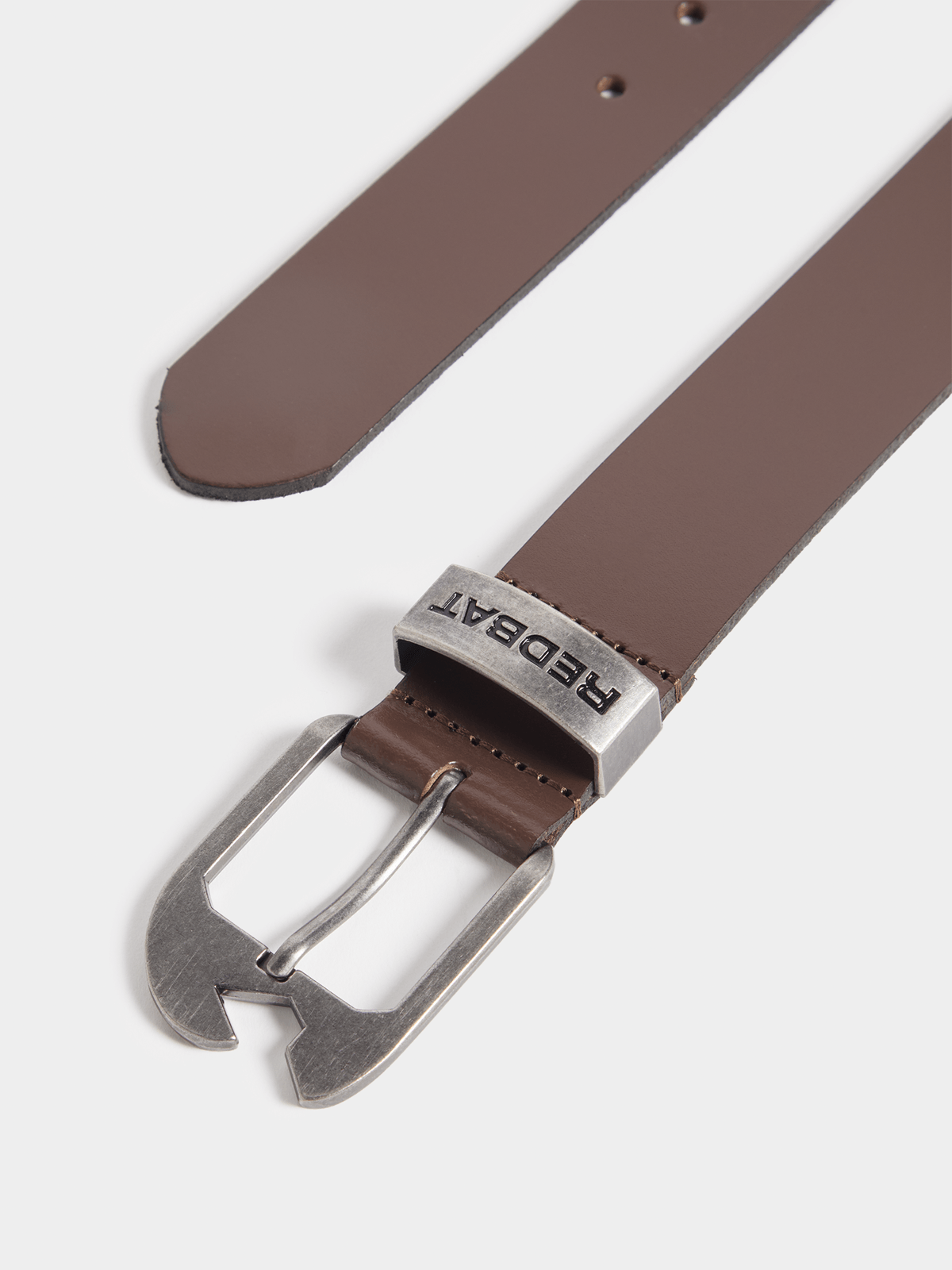 Redbat Unisex Buckle Detail Leather Brown Belt | Bash