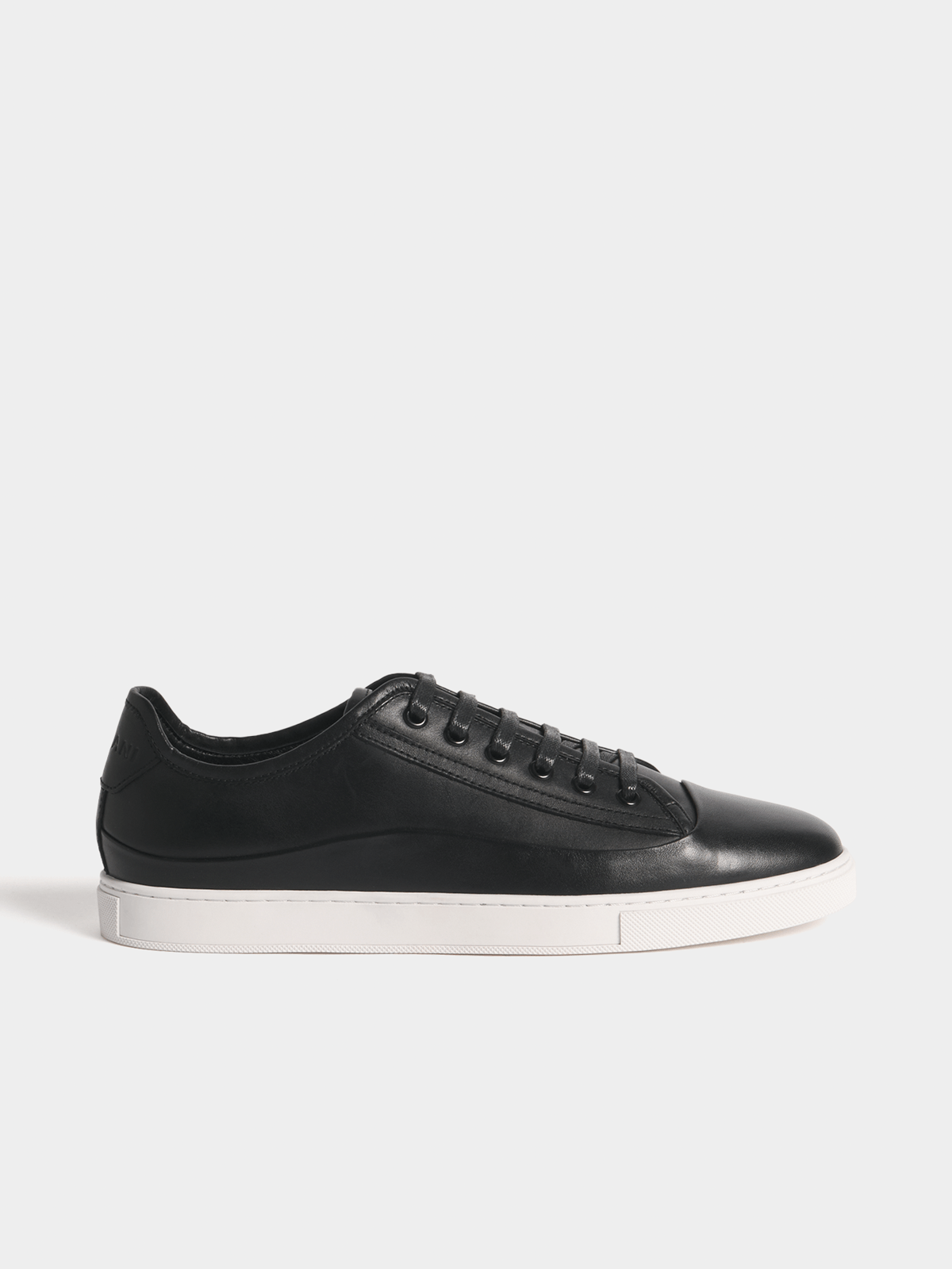 Fabiani Men's Black Leather Court Footwear | Bash