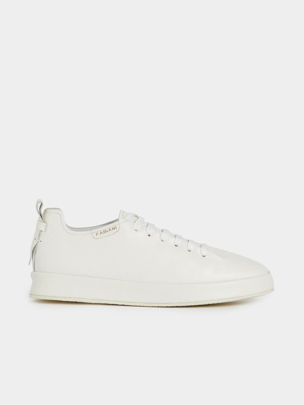 Fabiani Men's White Leather Covered Sole Court Sneaker | Bash