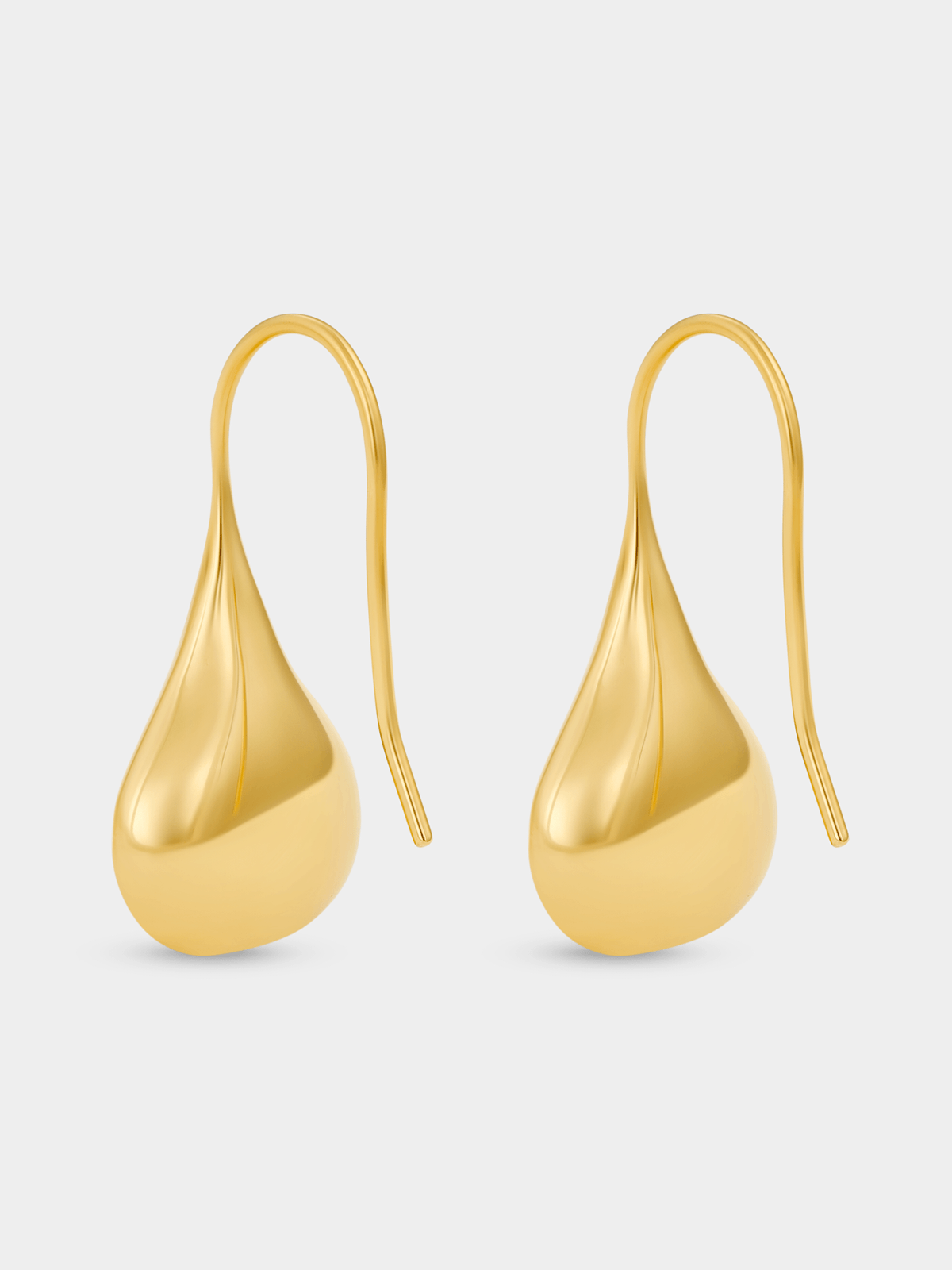 Yellow Gold Vermeil Puff Teardrop Earrings | Bash