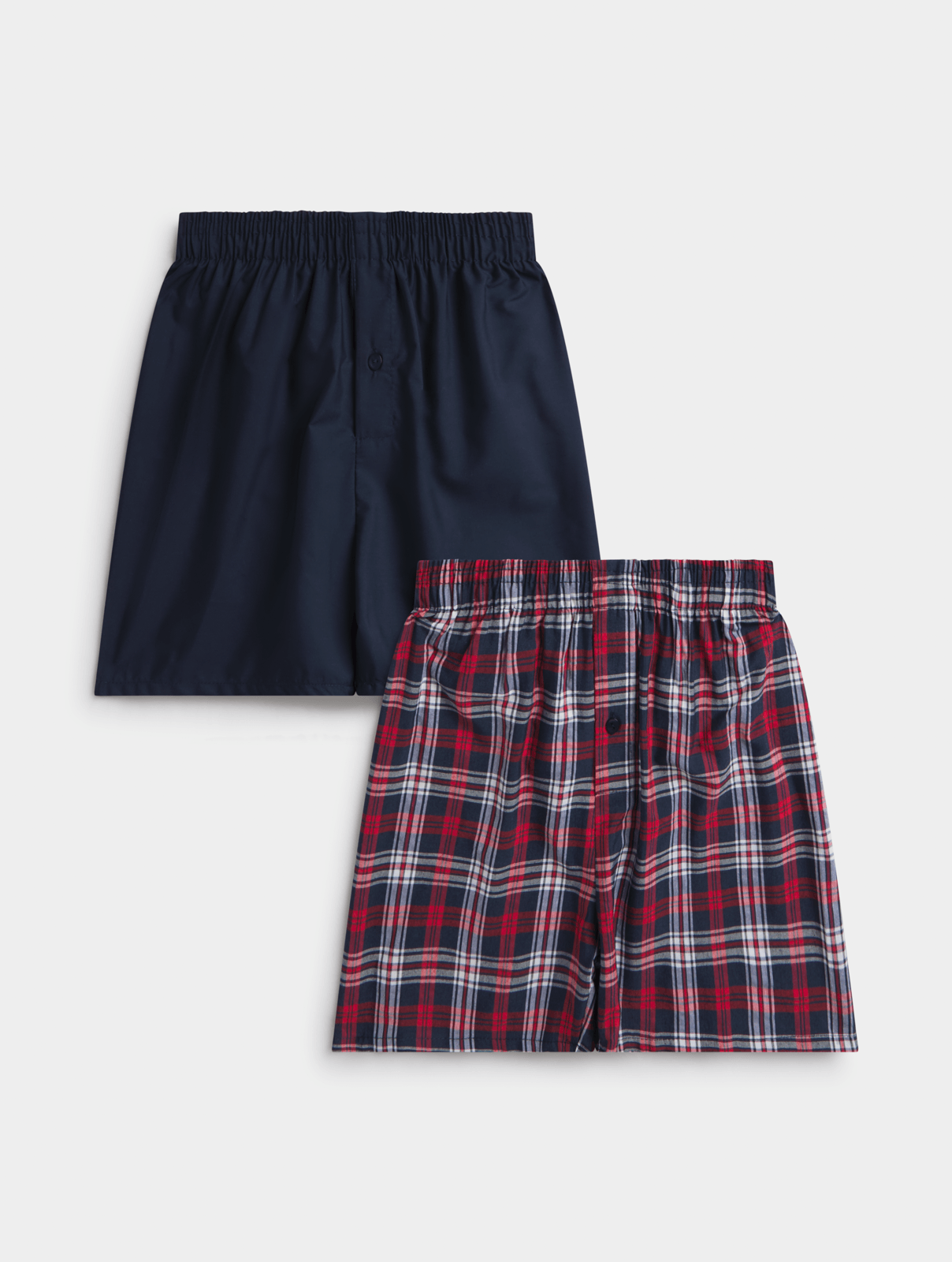 Jet Older Boys Red/Navy Check 2 Pack Boxers | Bash