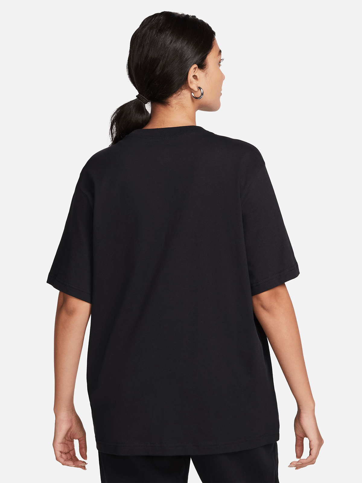 Nike Womens Sportswear Essential Black/White Tee | Bash