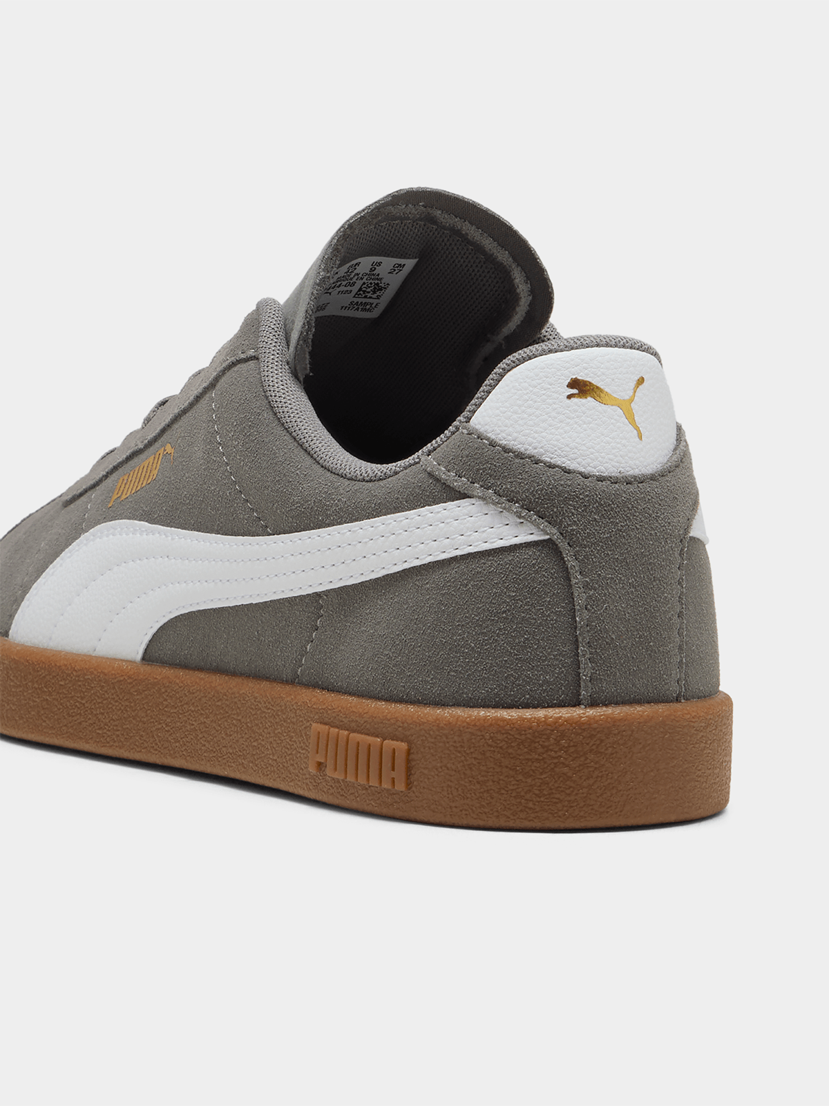 Puma Mens Clubs II Grey/White/Gum Sneakers | Bash