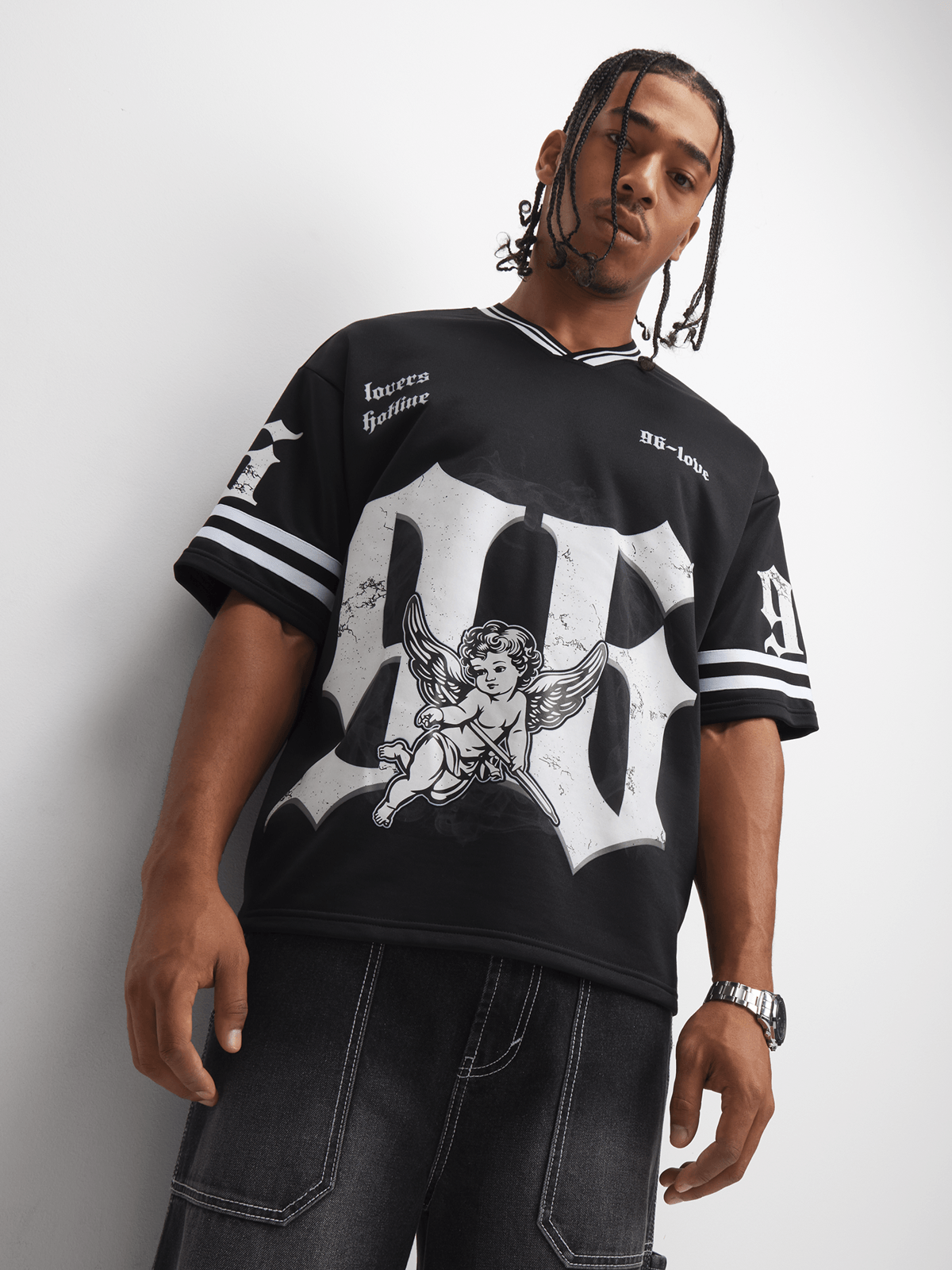 The FIX Men's Black Graphic Top | Bash